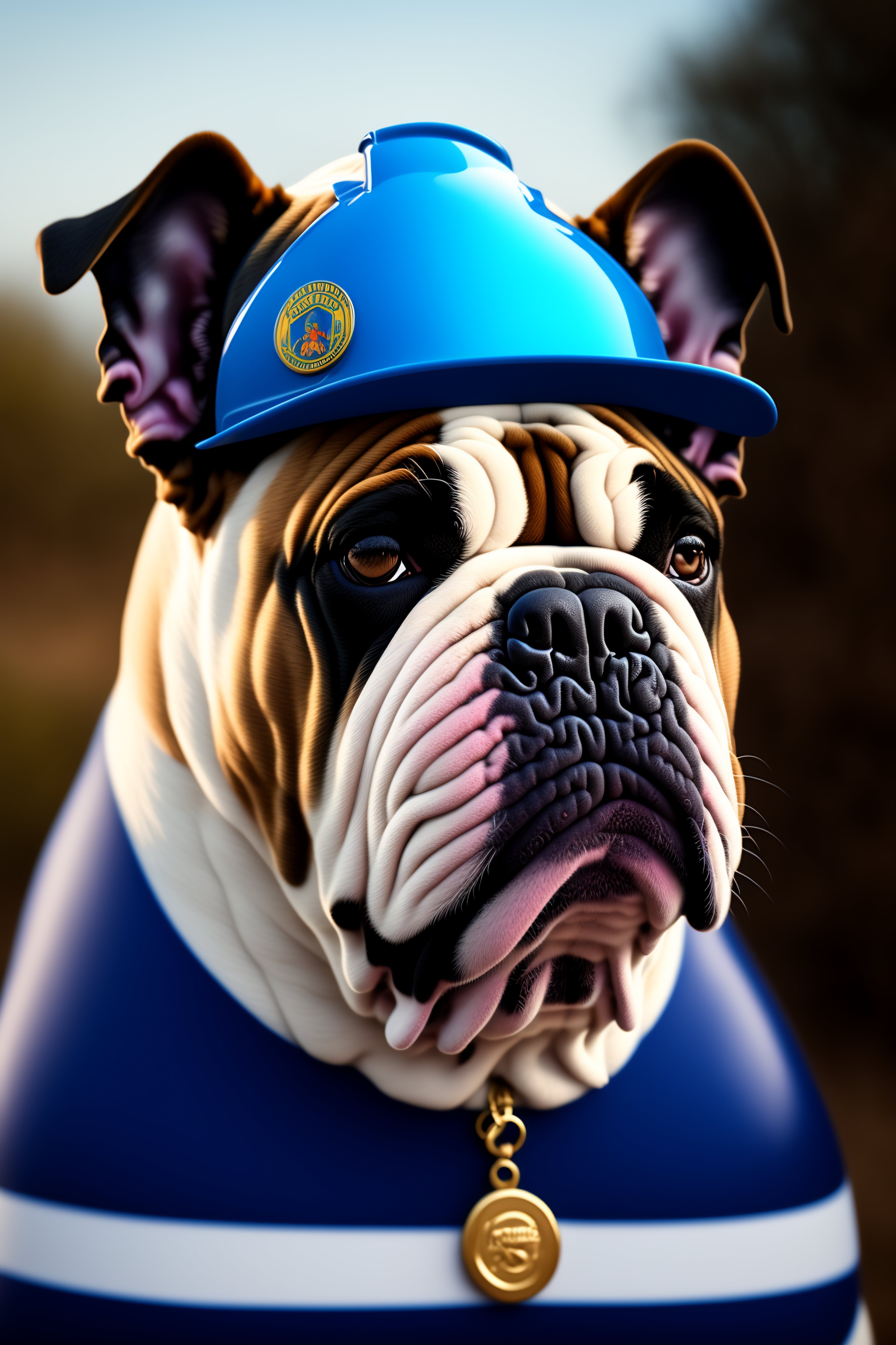 Lexica - A blue police custom silly bulldog