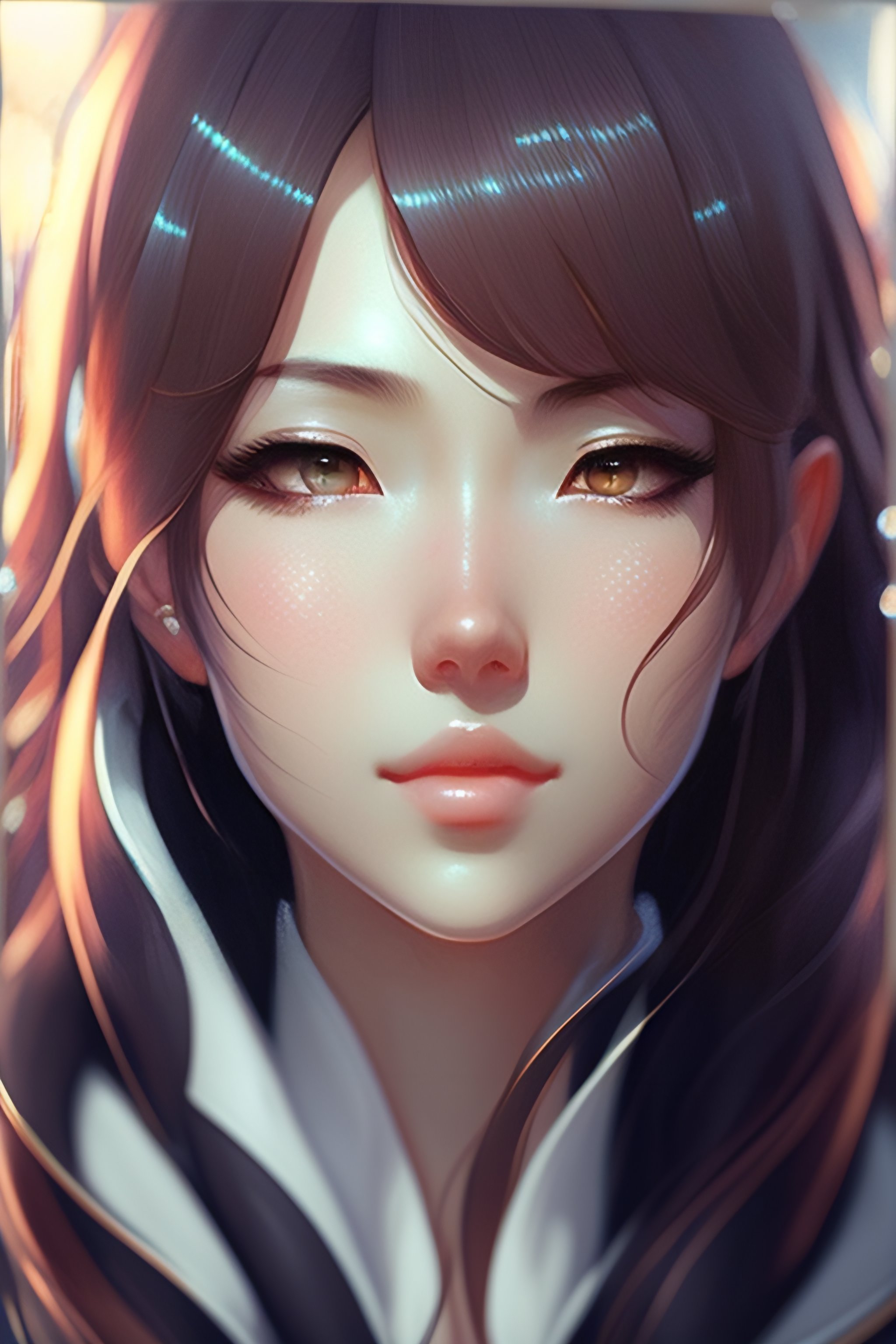 Lexica - Smooth soft skin, big dreamy eyes, symmetrical, anime wide ...