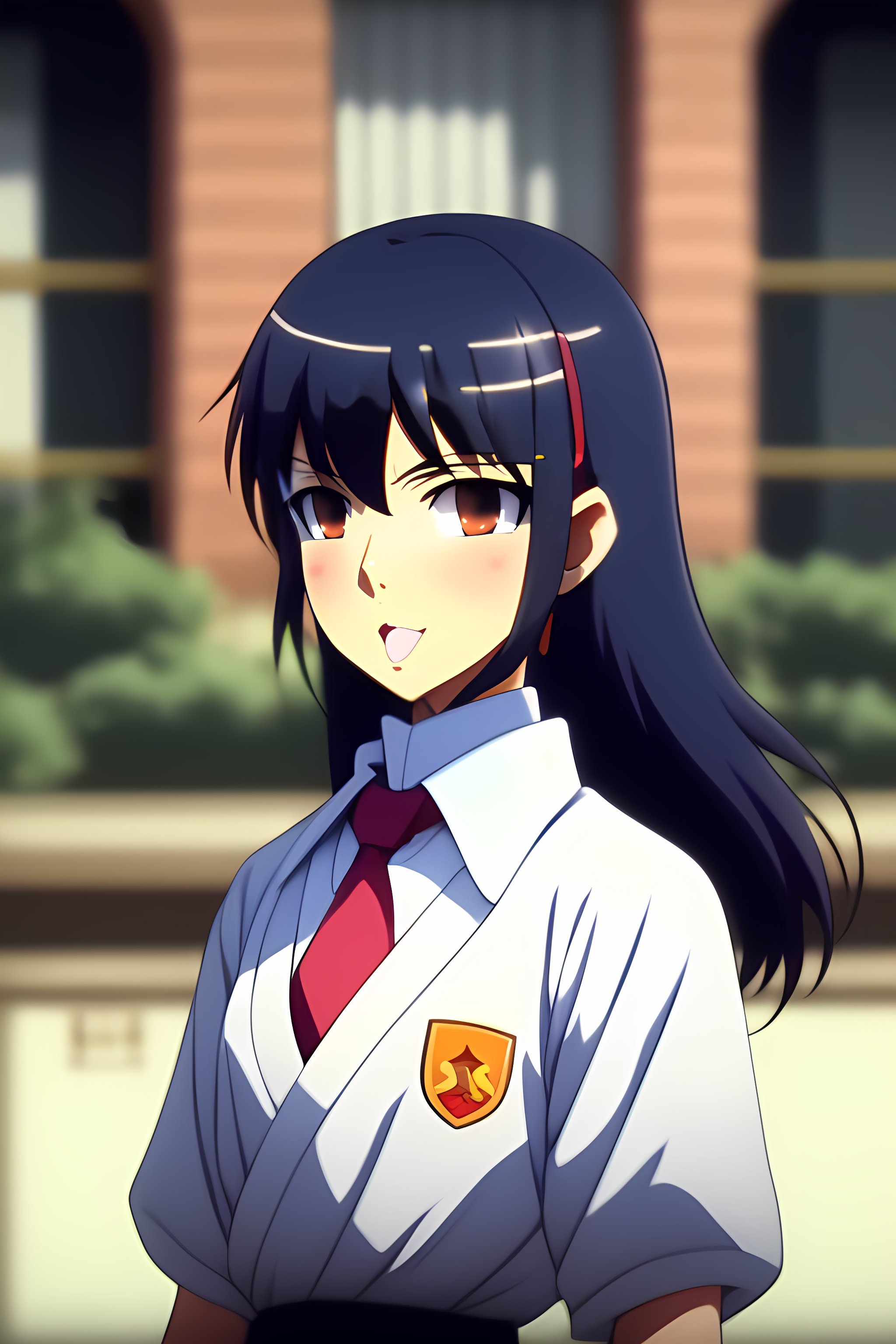 Lexica - Picture of 25yo young Sensei from anime wearing school uniform ...
