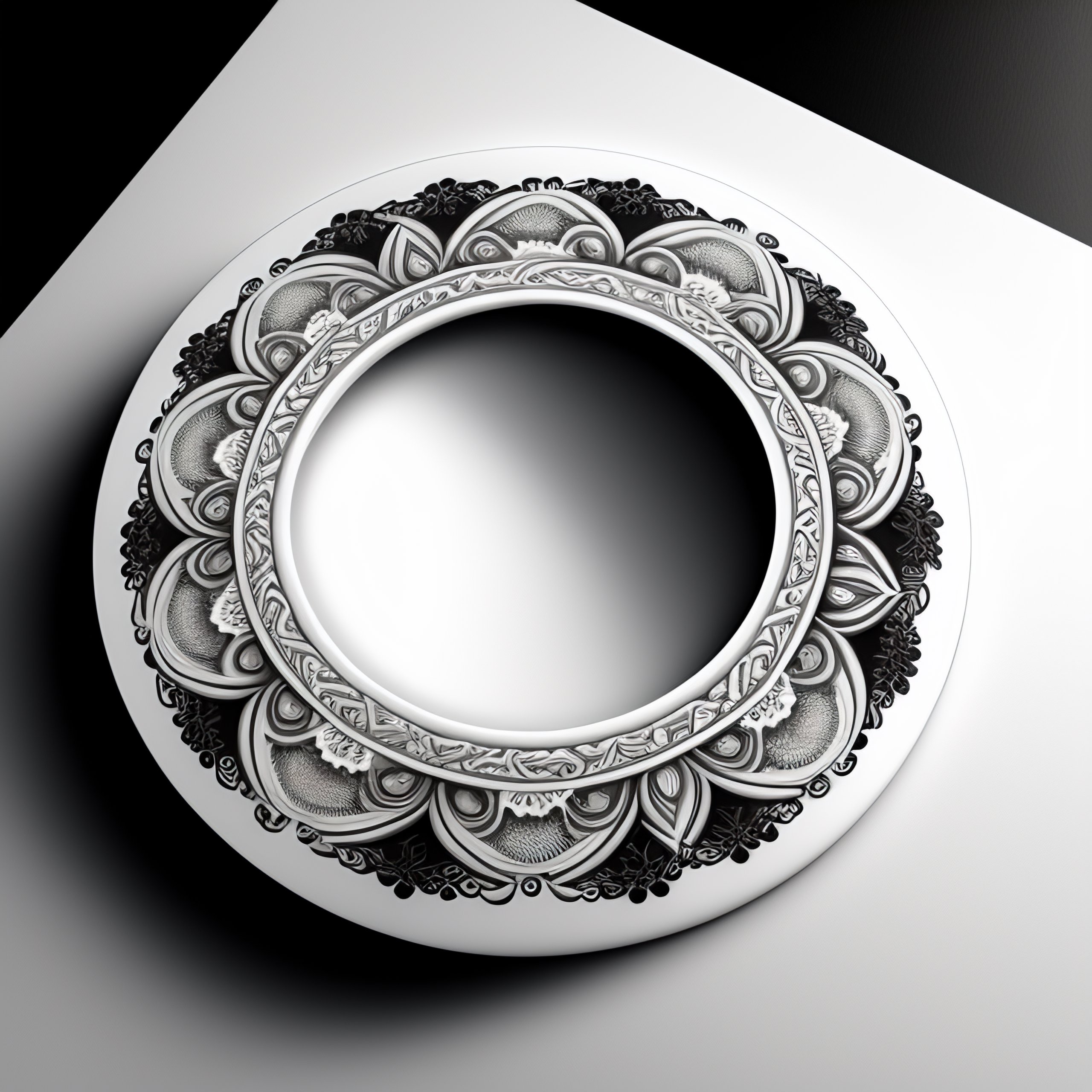 Lexica - Blank white placeholder with round lush bloomy wreath ...