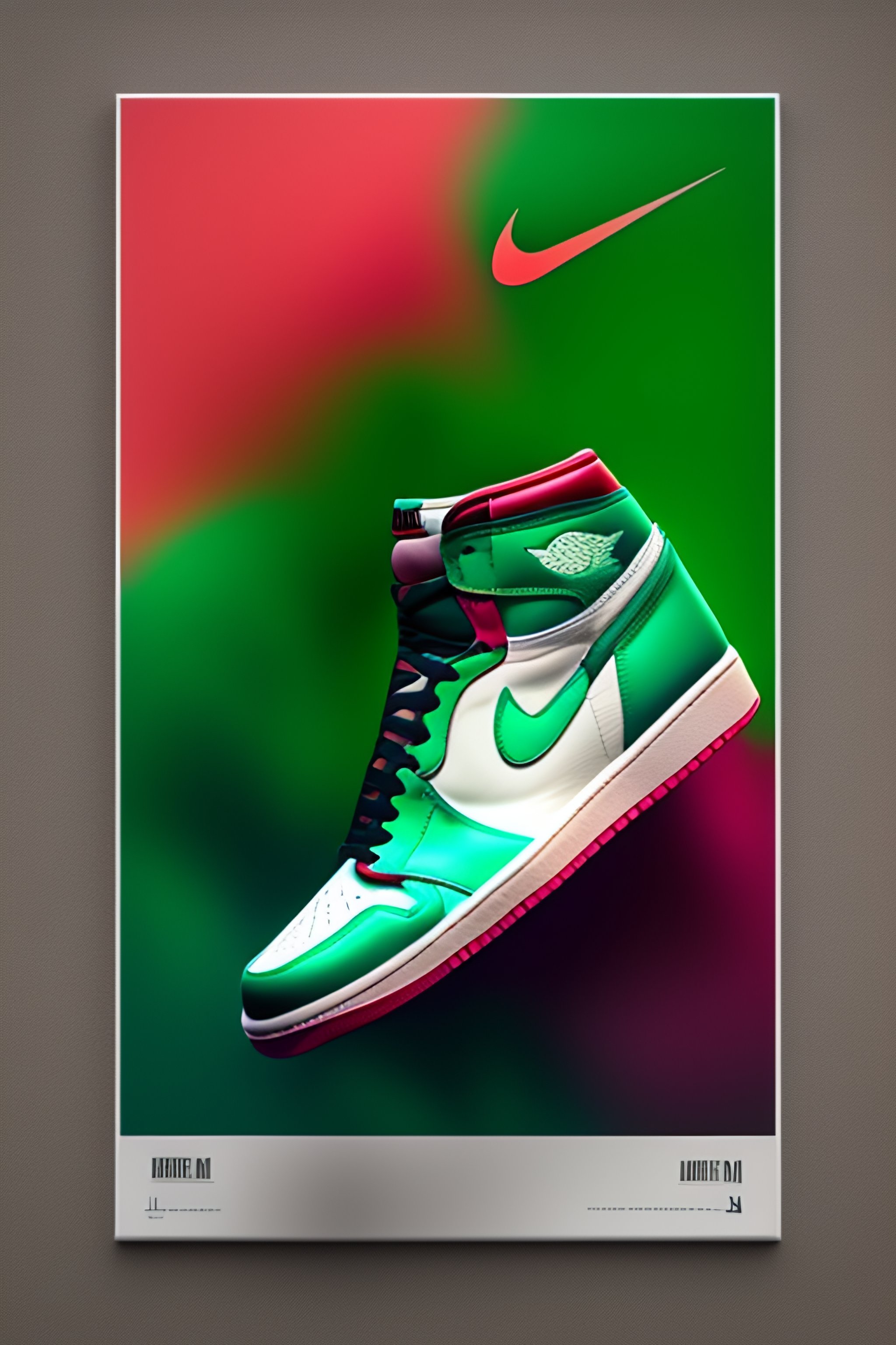 Lexica - Nike jordan 1 "chicago" colorway, green cloud background