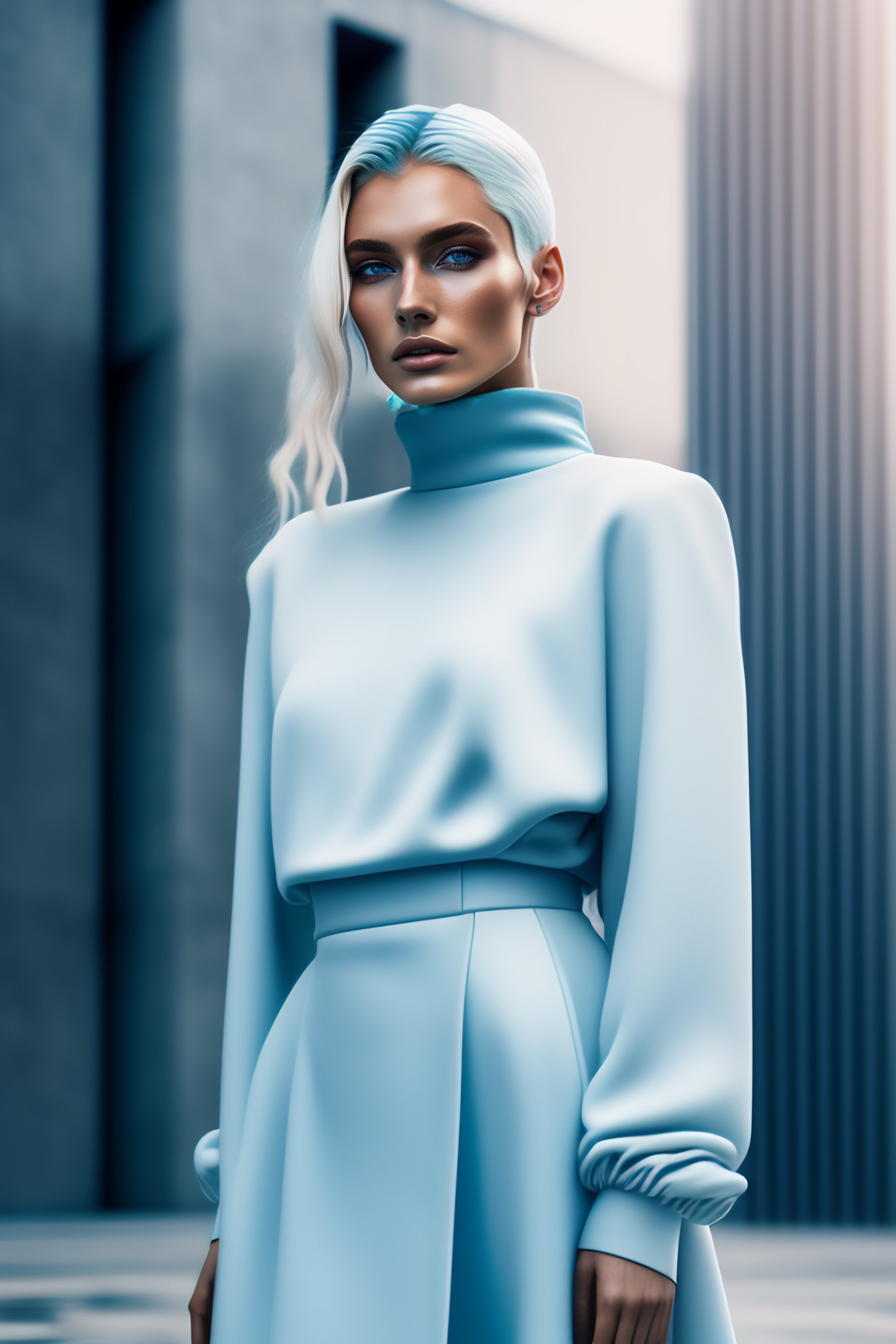 Lexica - Portrait of haute couture beautiful russian fashion model with ...