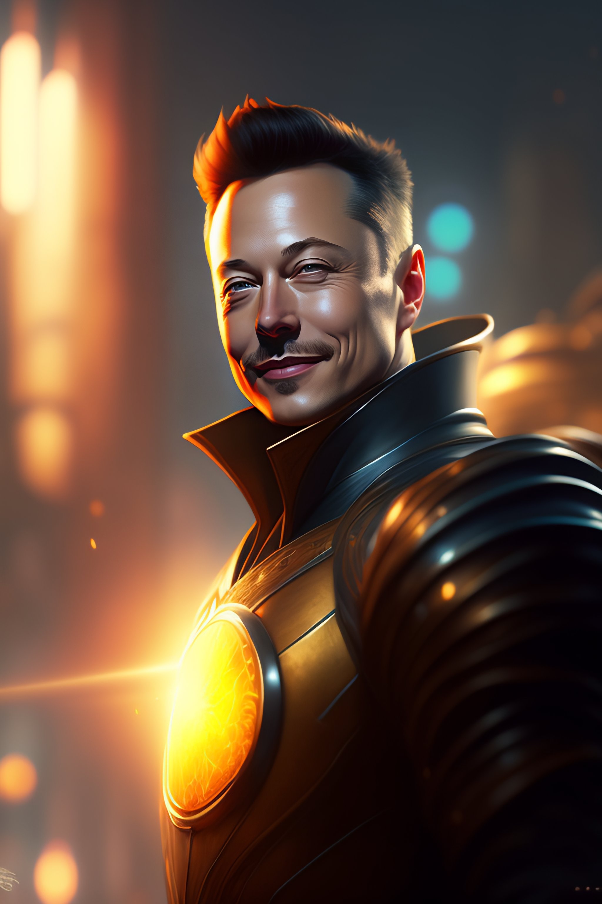 Lexica - Elon musk staring at the camera smirking and laughing, magic ...