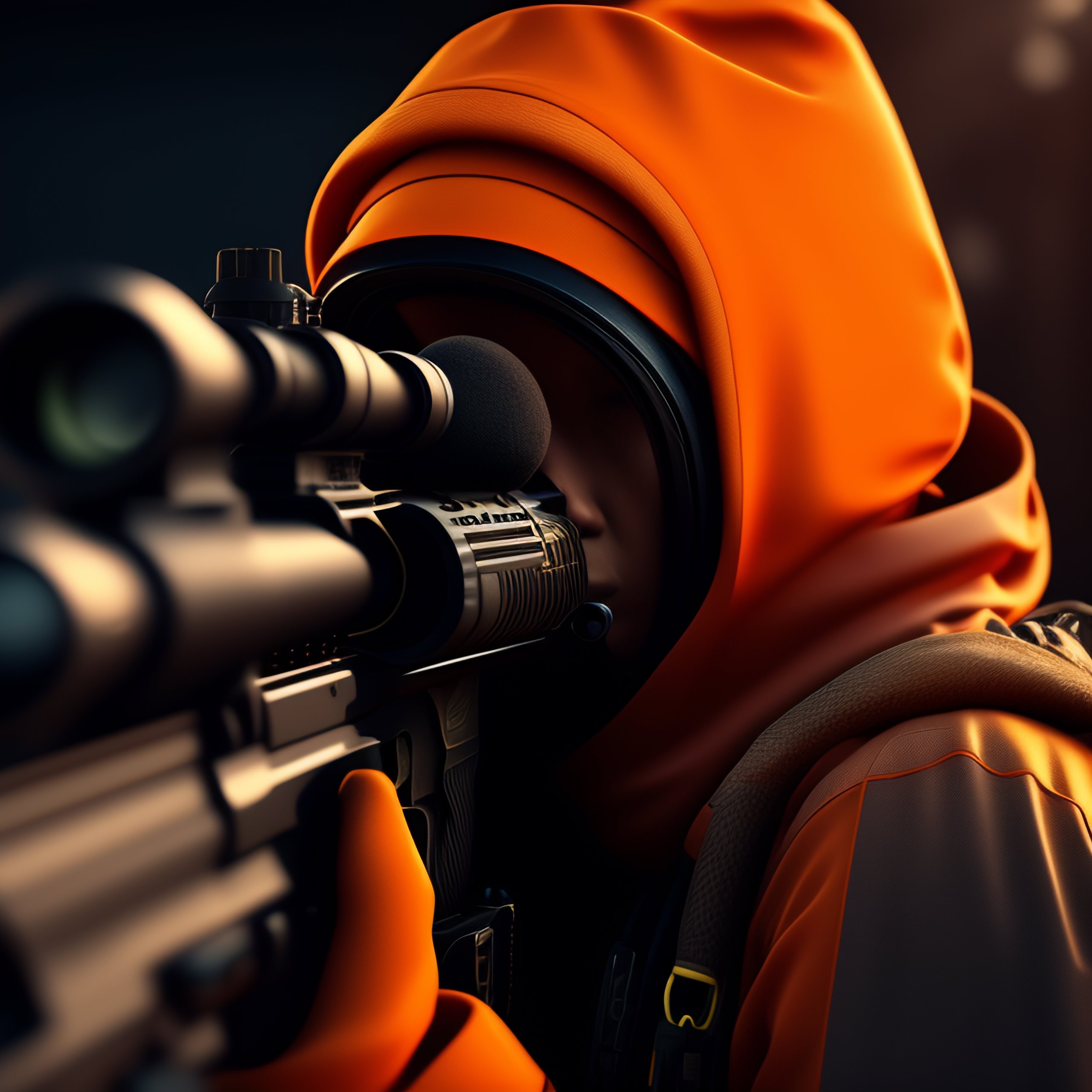 Lexica - CS-GO terrorist sniper shotting, hollographic orange details ...