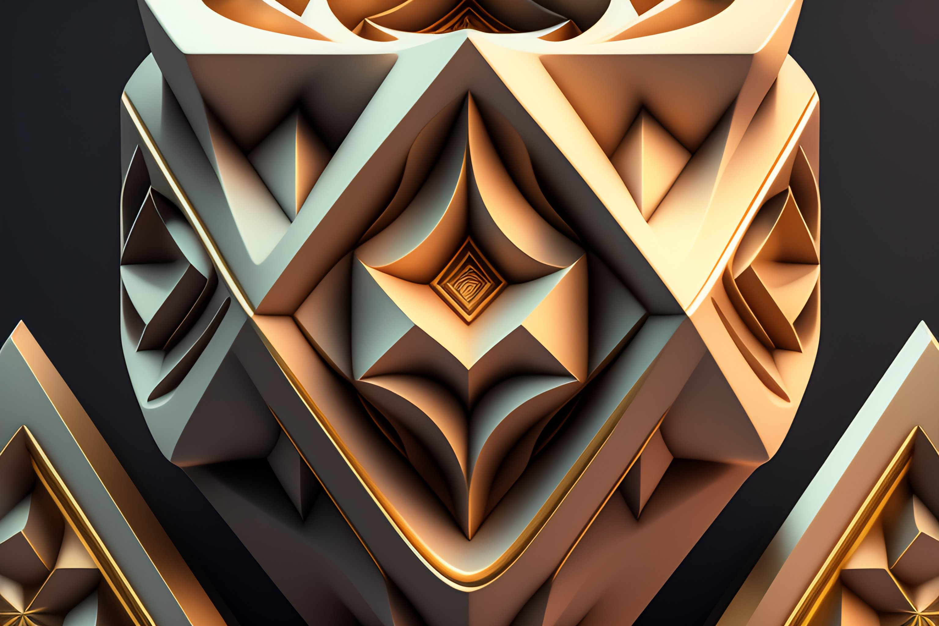 Lexica - Complex geometric shapes, stone carving, hyper detailed, ultra ...