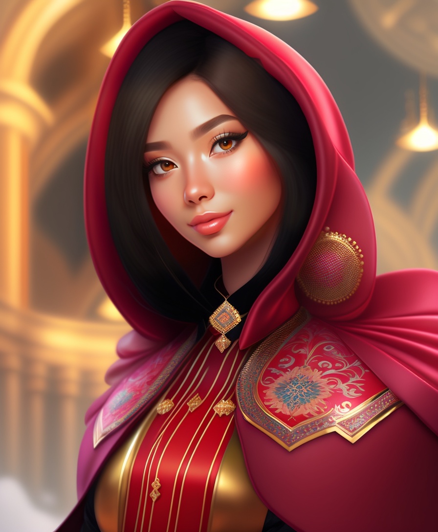 Lexica - Create a stylish female avatar for Behance, with black hair ...