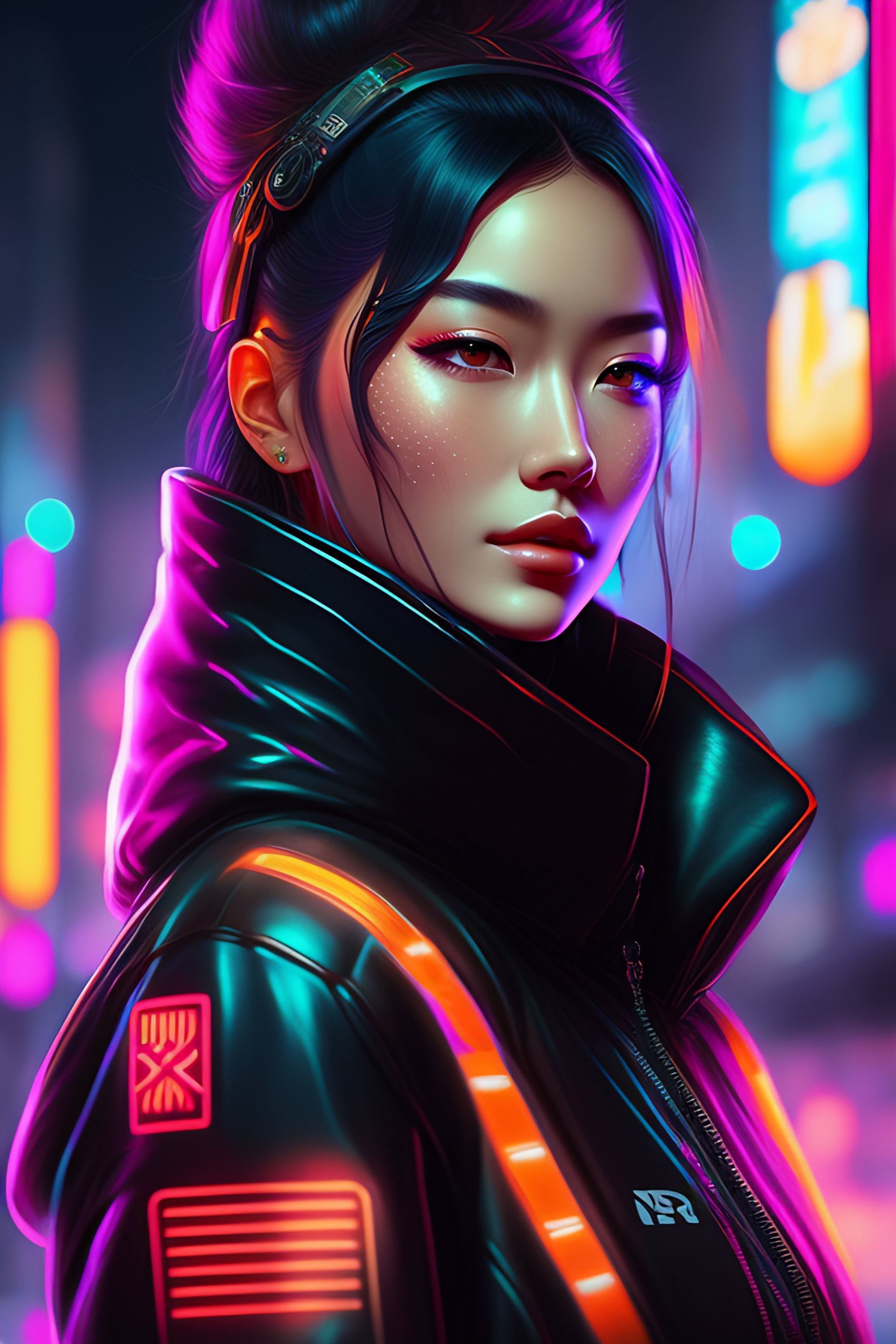 Lexica - Detailed portrait Neon Operator Girl, cyberpunk futuristic ...