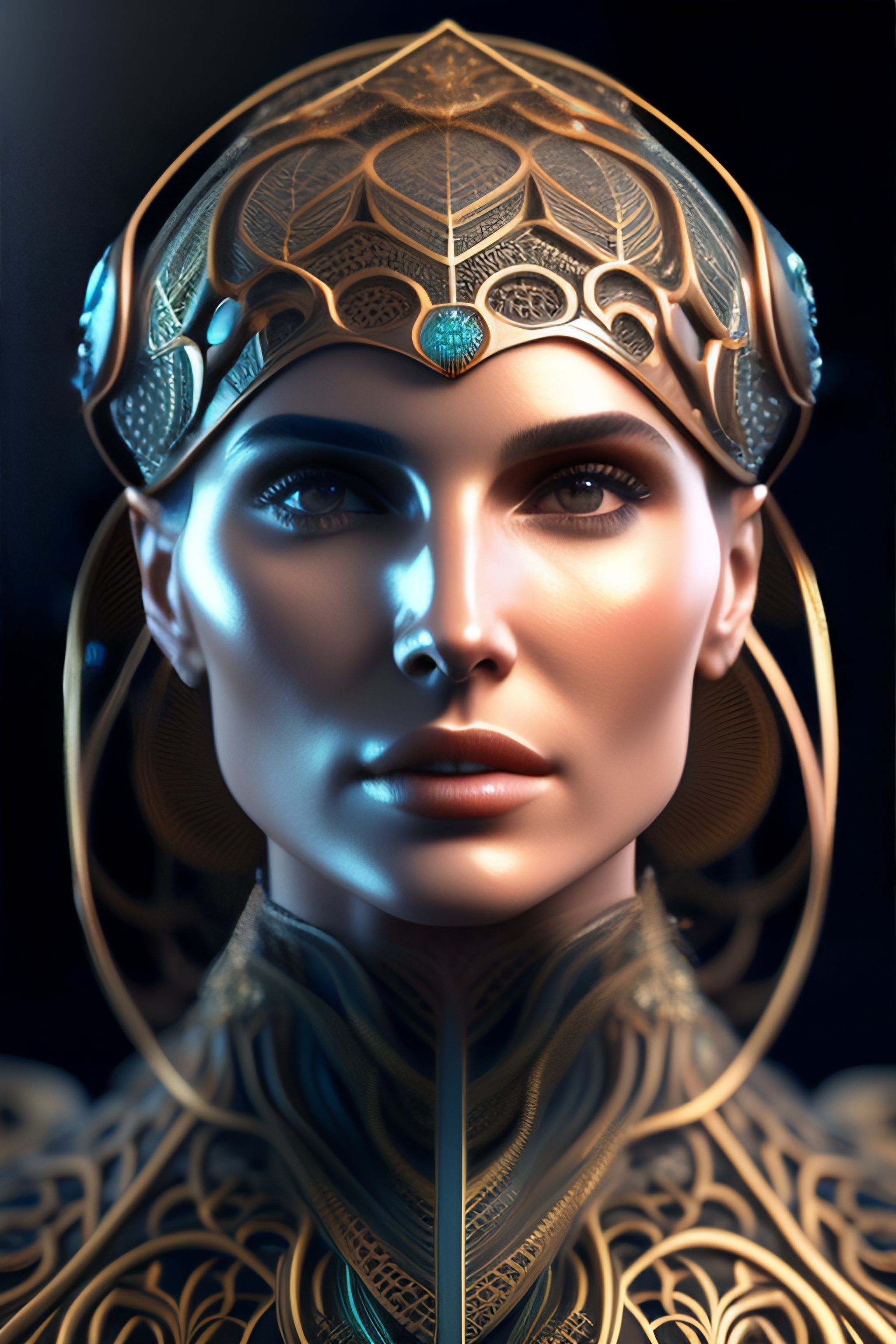 Lexica - Complex 3d render ultra detailed of a real face camera natalie ...