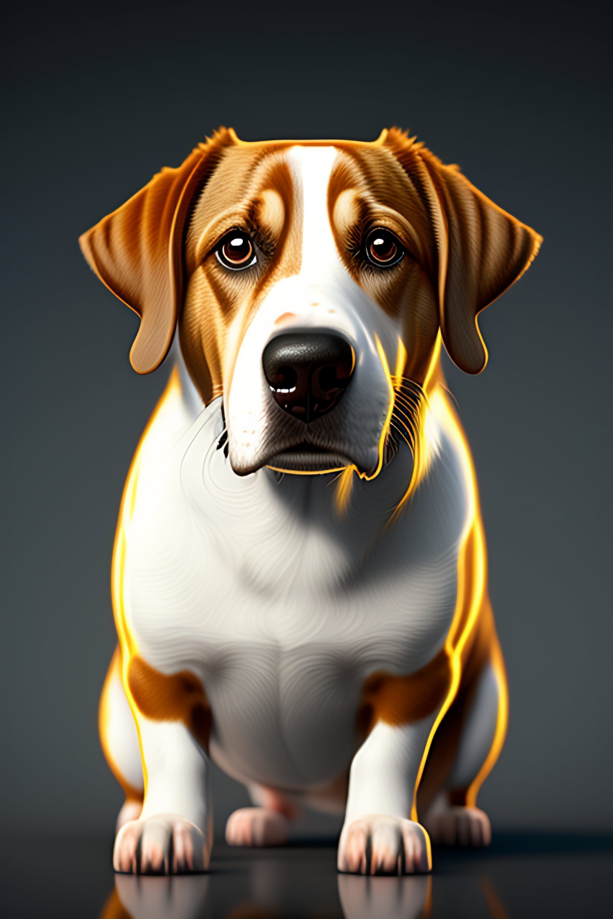 Lexica - Ollie, Dog, Beagle, White snout, Large eyes, Old, animation ...