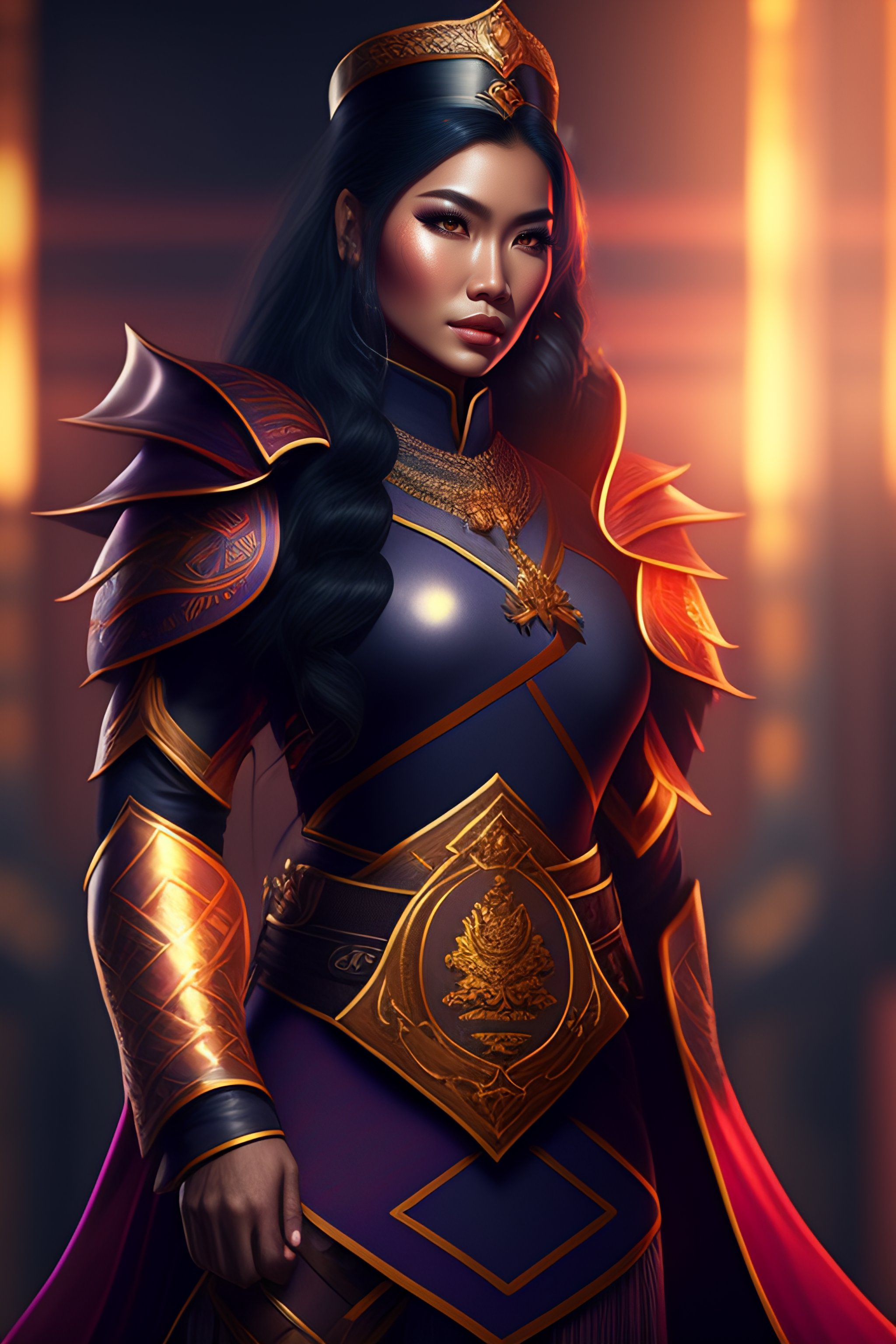 Lexica - Filipino cityguard, intimidating d & d character holding ...