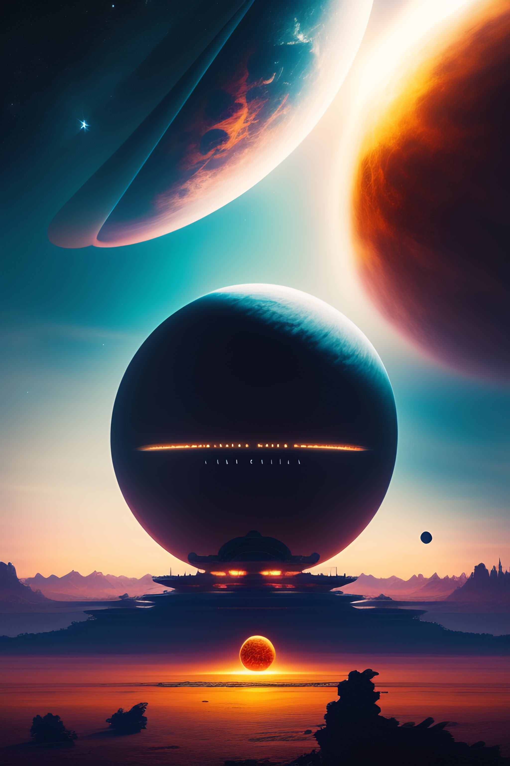 Lexica - A giant space monster, looming over a planet, they have an ...