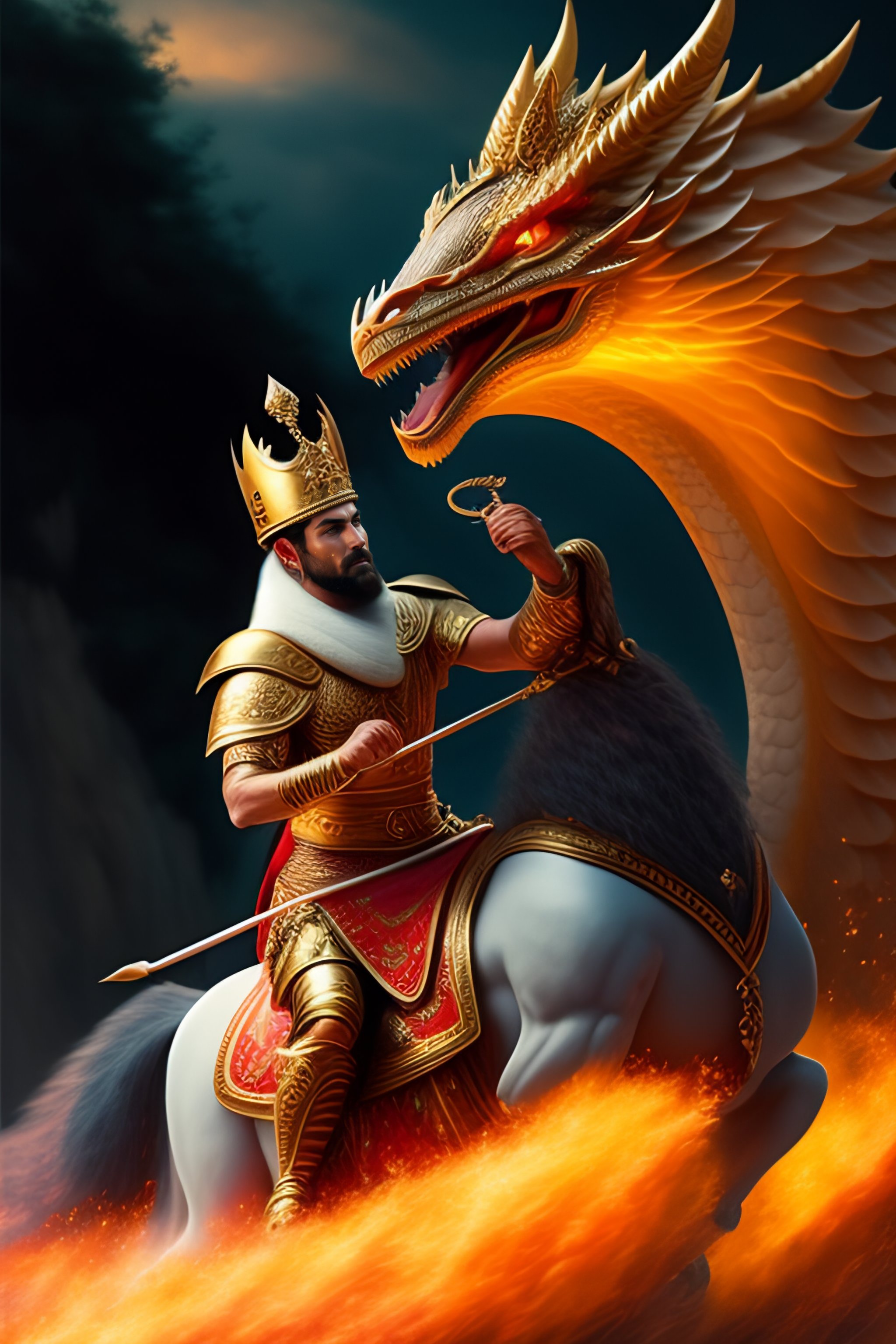 Lexica - KING BALTASAR ridding a dragon