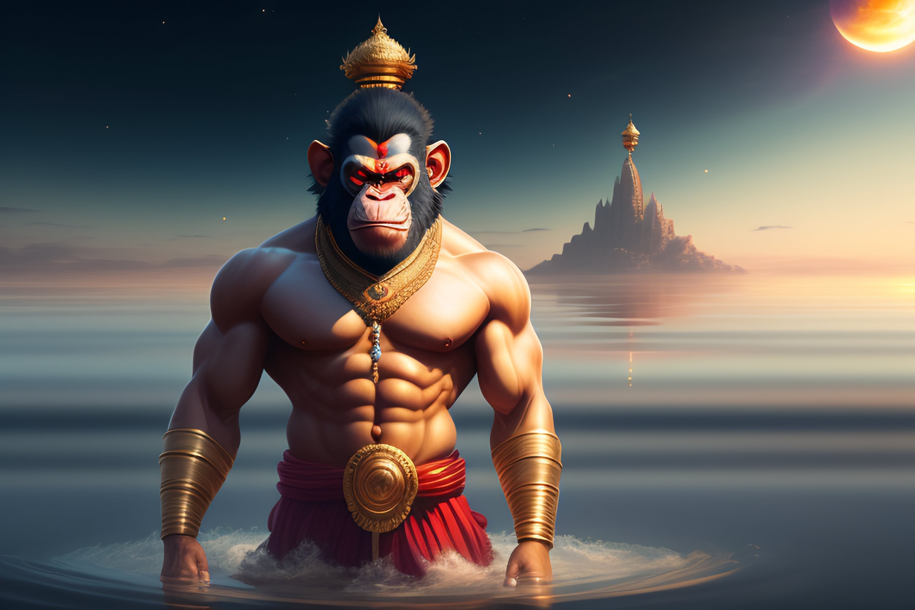 Angry Animated Hanuman Images