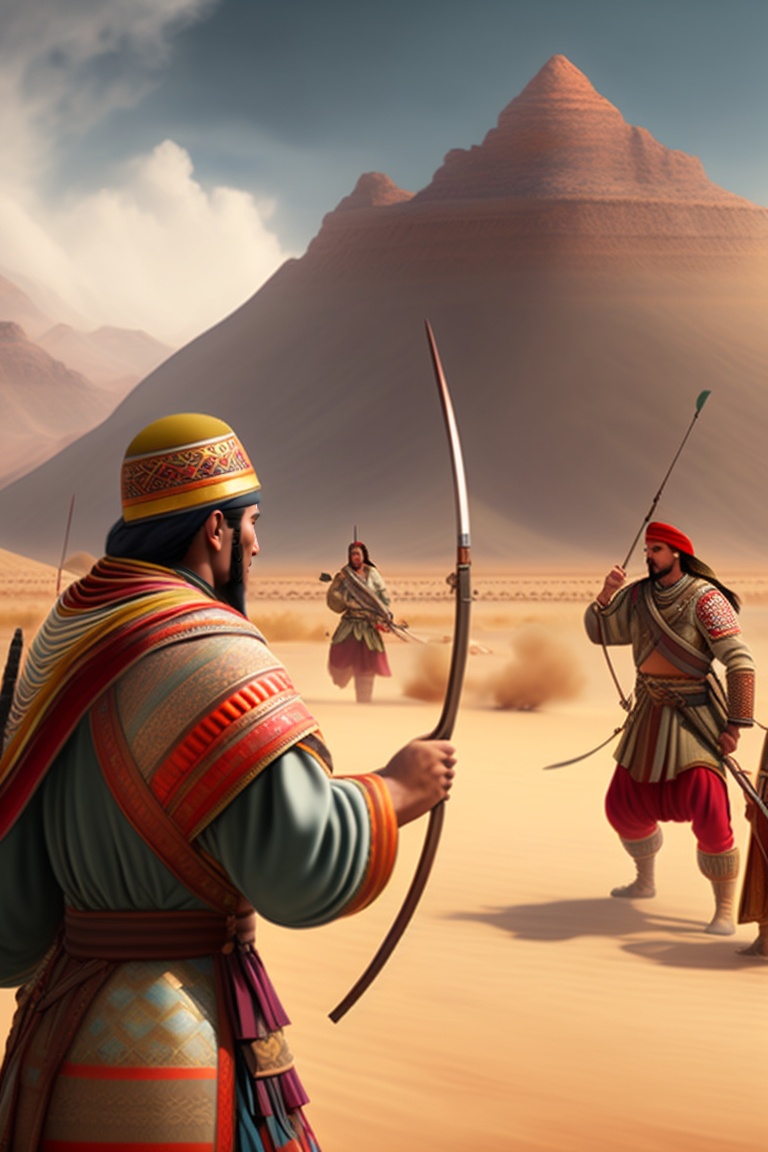 Lexica - In a Central Asian period BC, a nomad soldier is aiming at ...