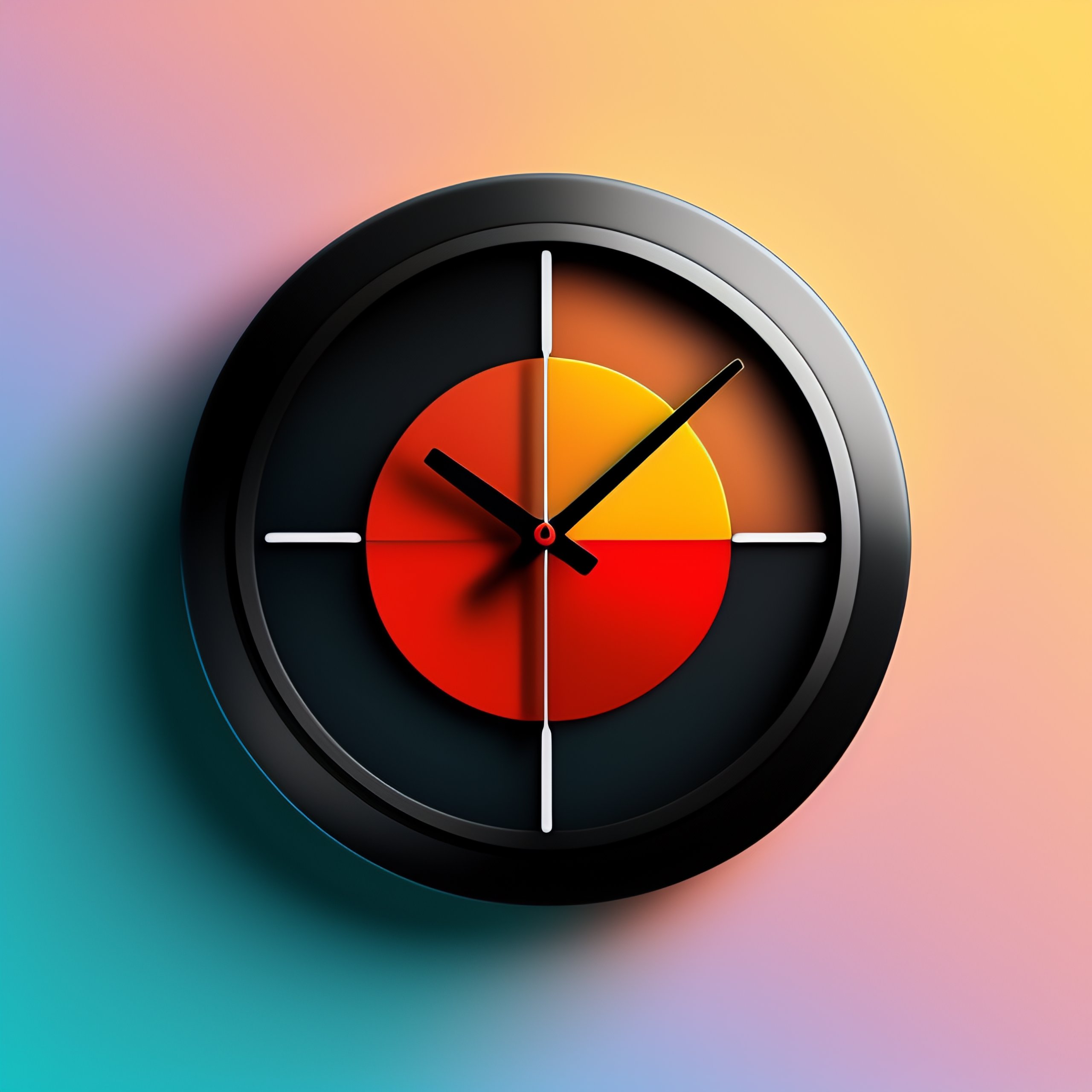 Lexica - IOS app icon design of a analog clock. Dribbble. Behance. artstation.