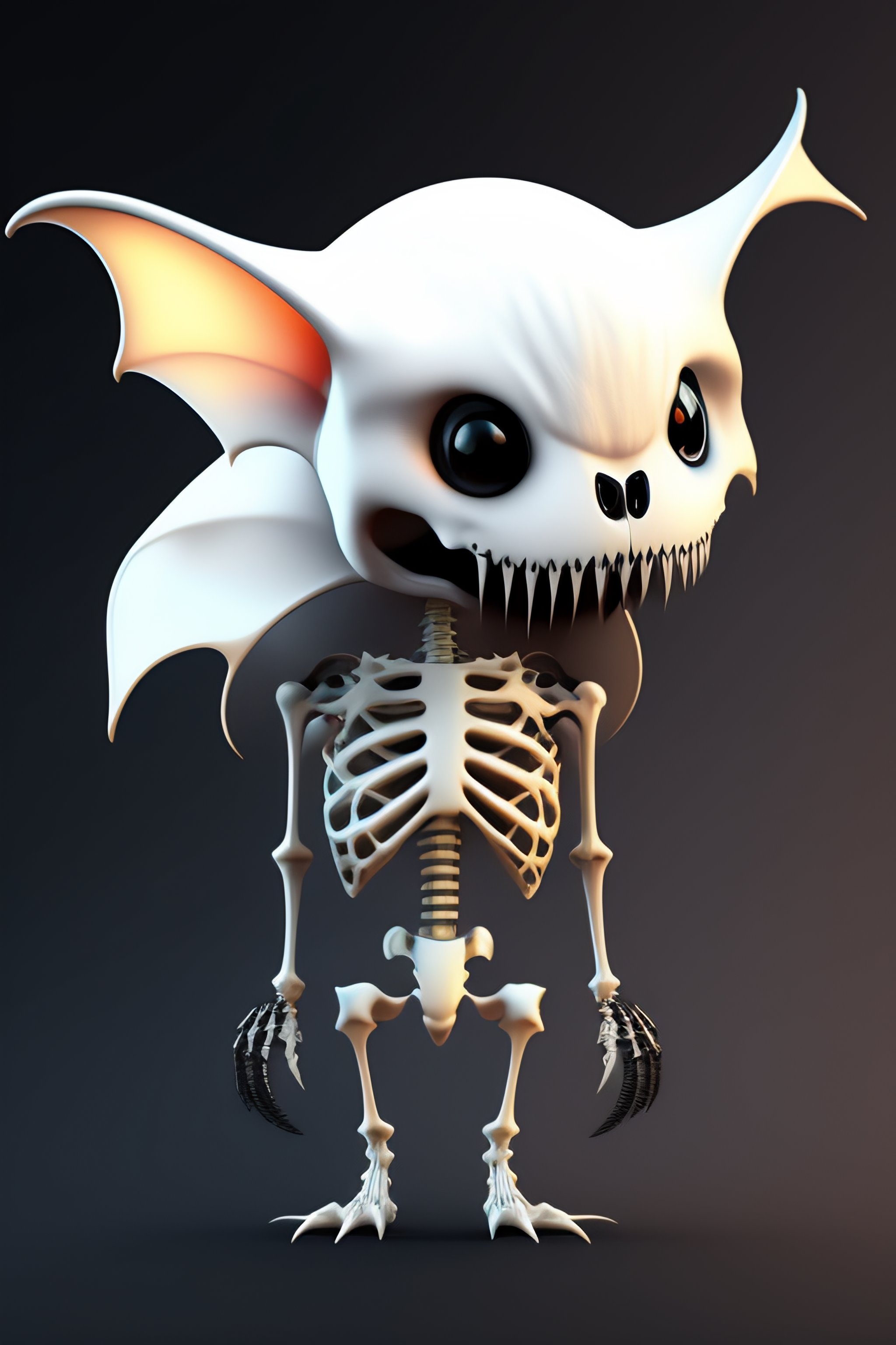 Lexica - Annoying white bat with a big head, weird body parts and looks ...