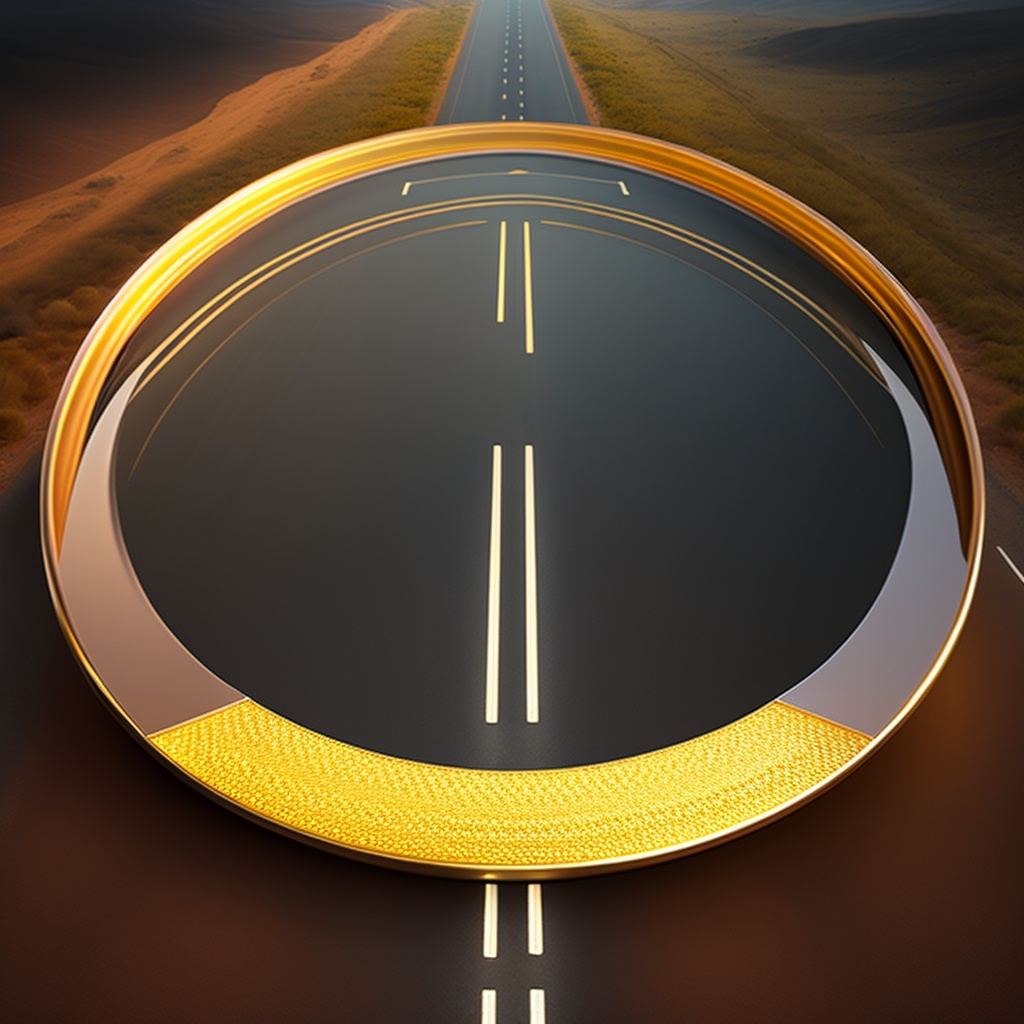 Lexica - Infinite loop, a straight road, golden coins on the sides of ...