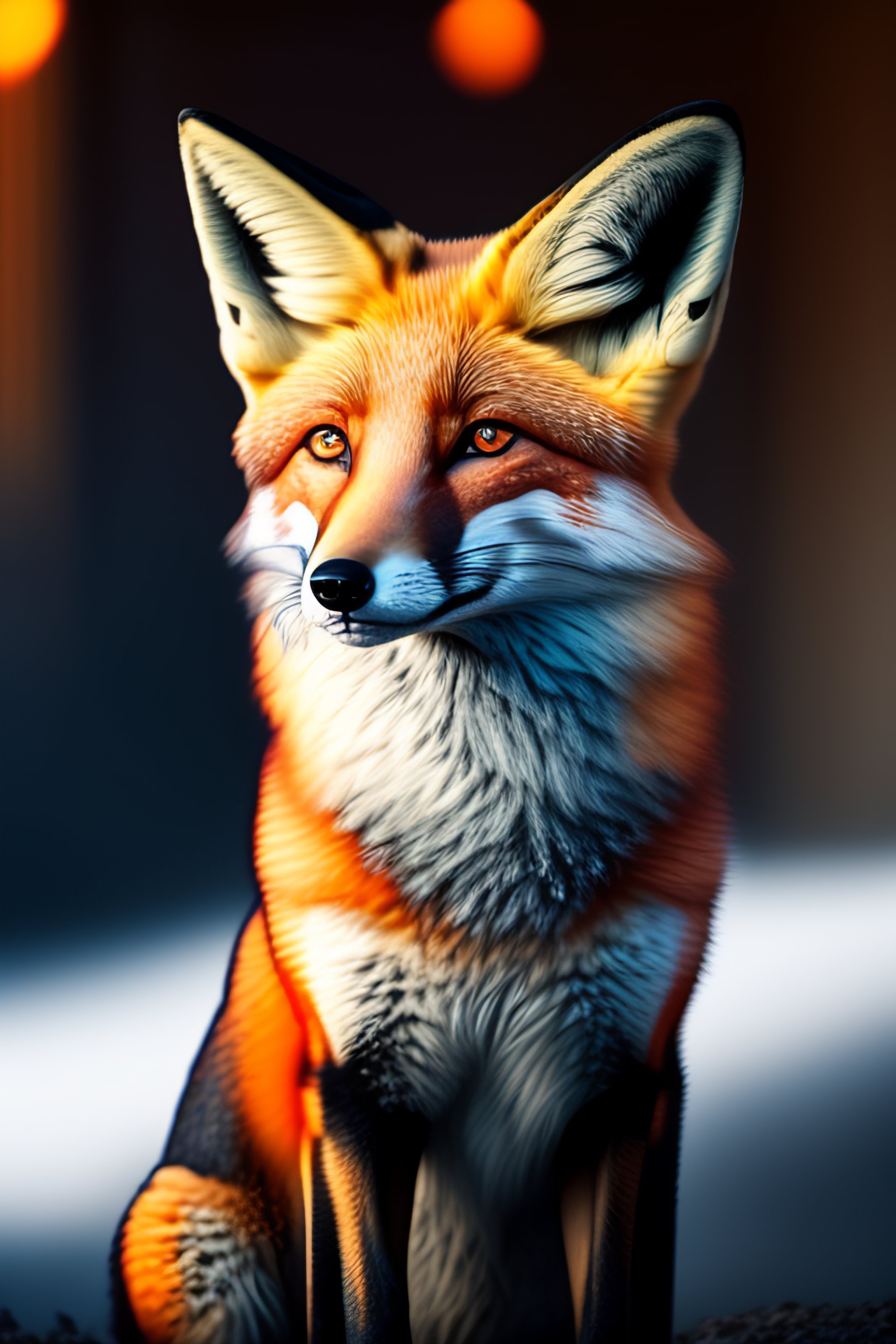 Lexica - Portrait of a fox with human appearence in Cinema