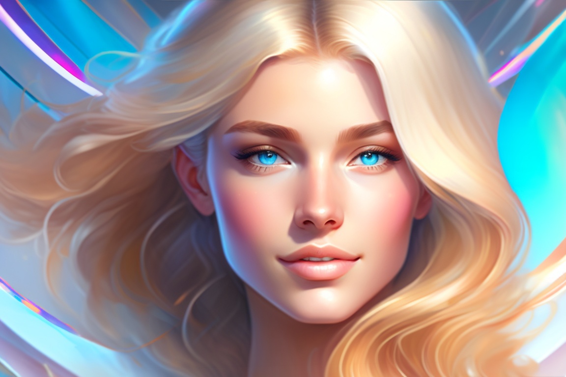 Lexica - Beautiful symmetrical face, portrait of a young woman blessed ...