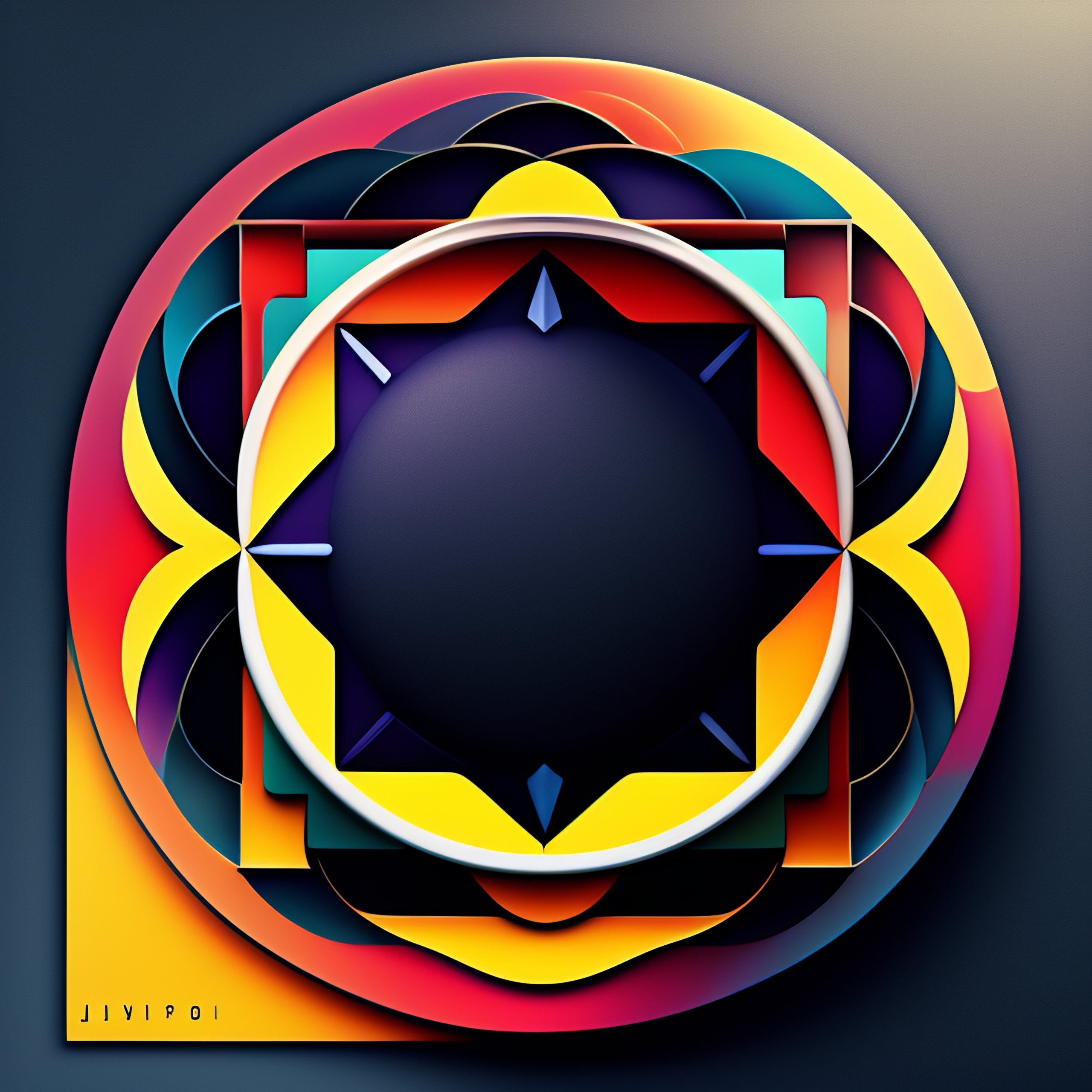 Lexica - Symmetrical album cover, abstract shape
