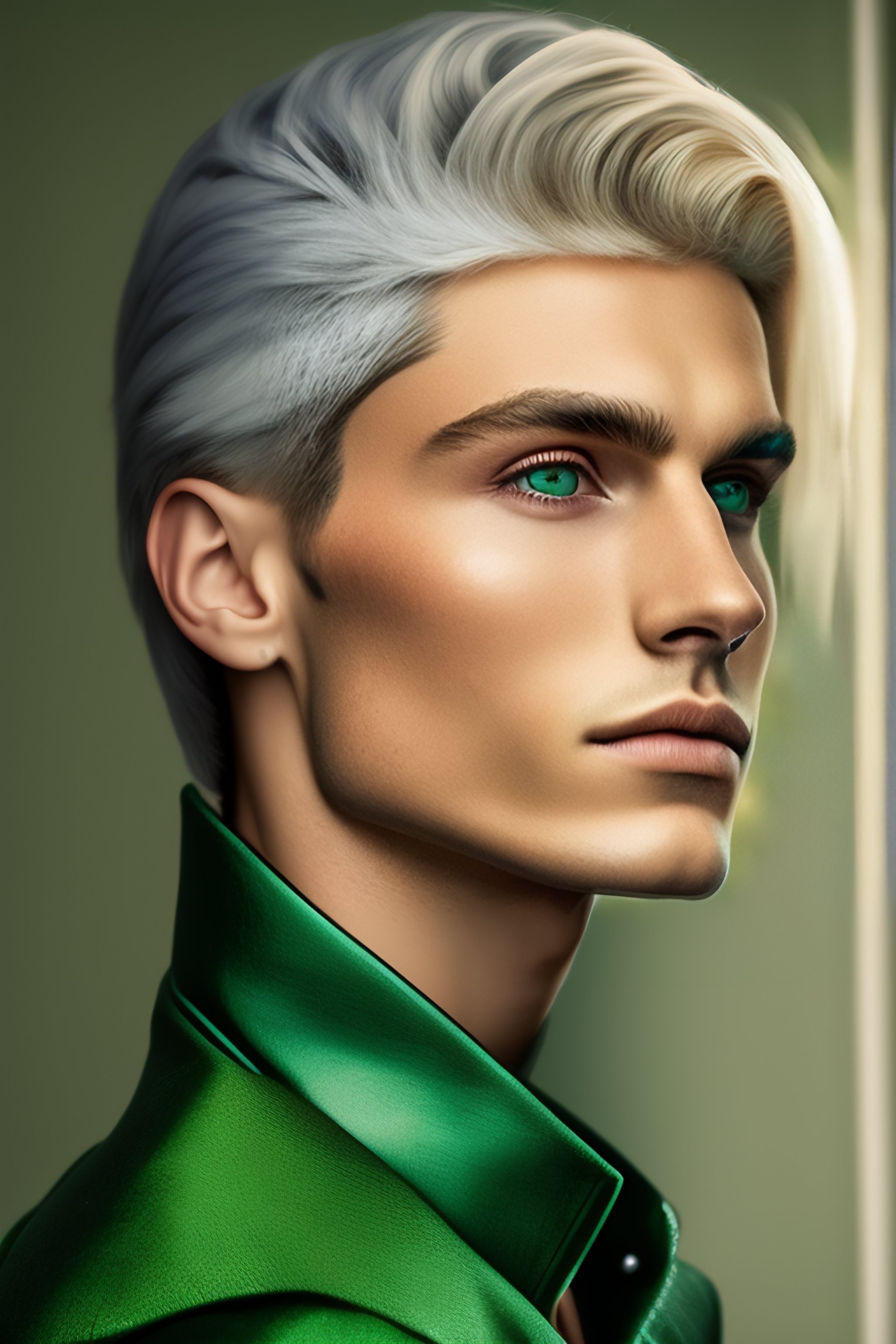 Lexica - Protrait, photograph, androgynous young man, oval jaw ...