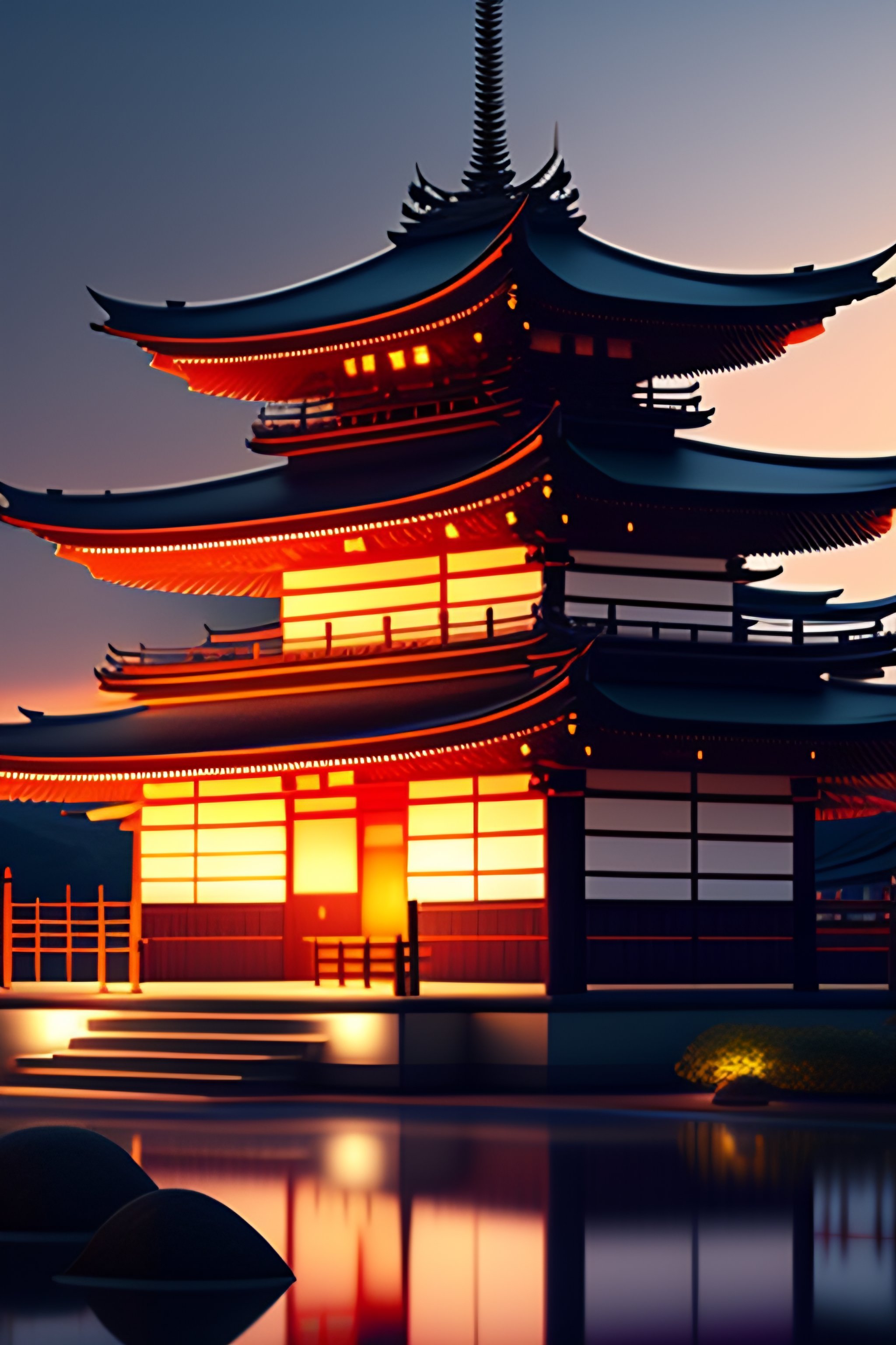 Lexica - Art image of amazing lighting surreal Dusk with japanese ...