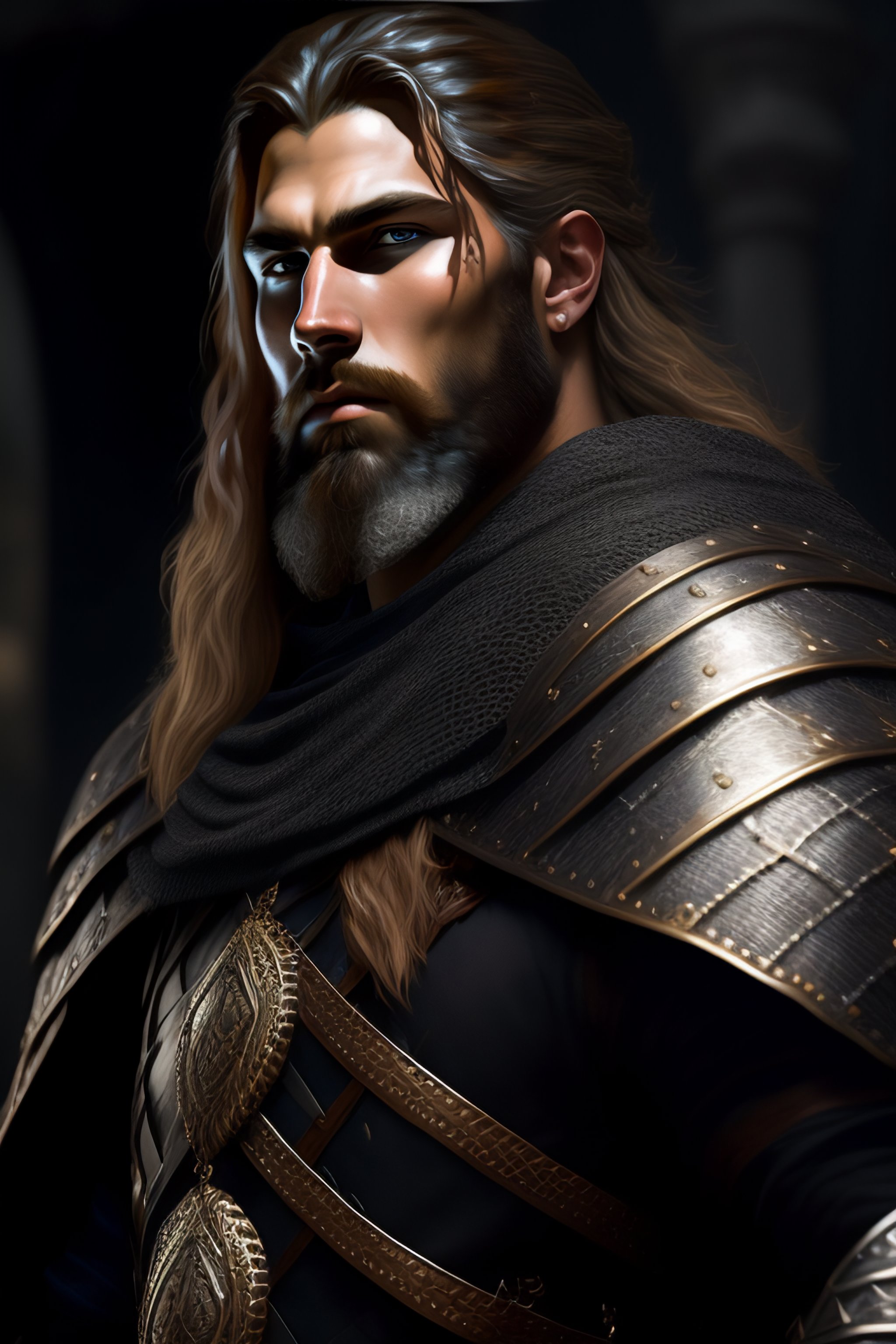 Lexica - Medieval portrait of a viking warrior man mercenary wearing ...