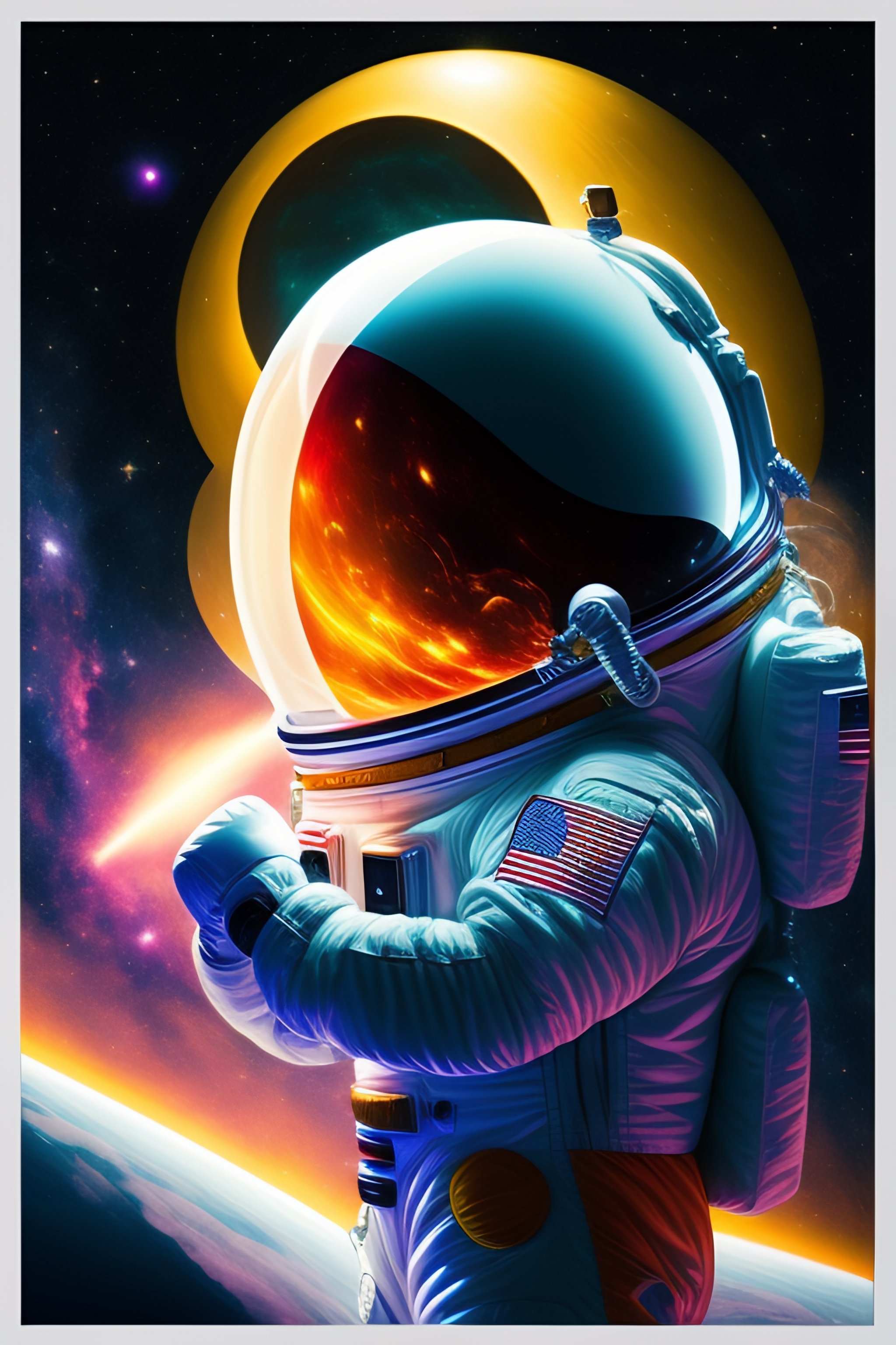 Lexica - Astronaut punching an alien