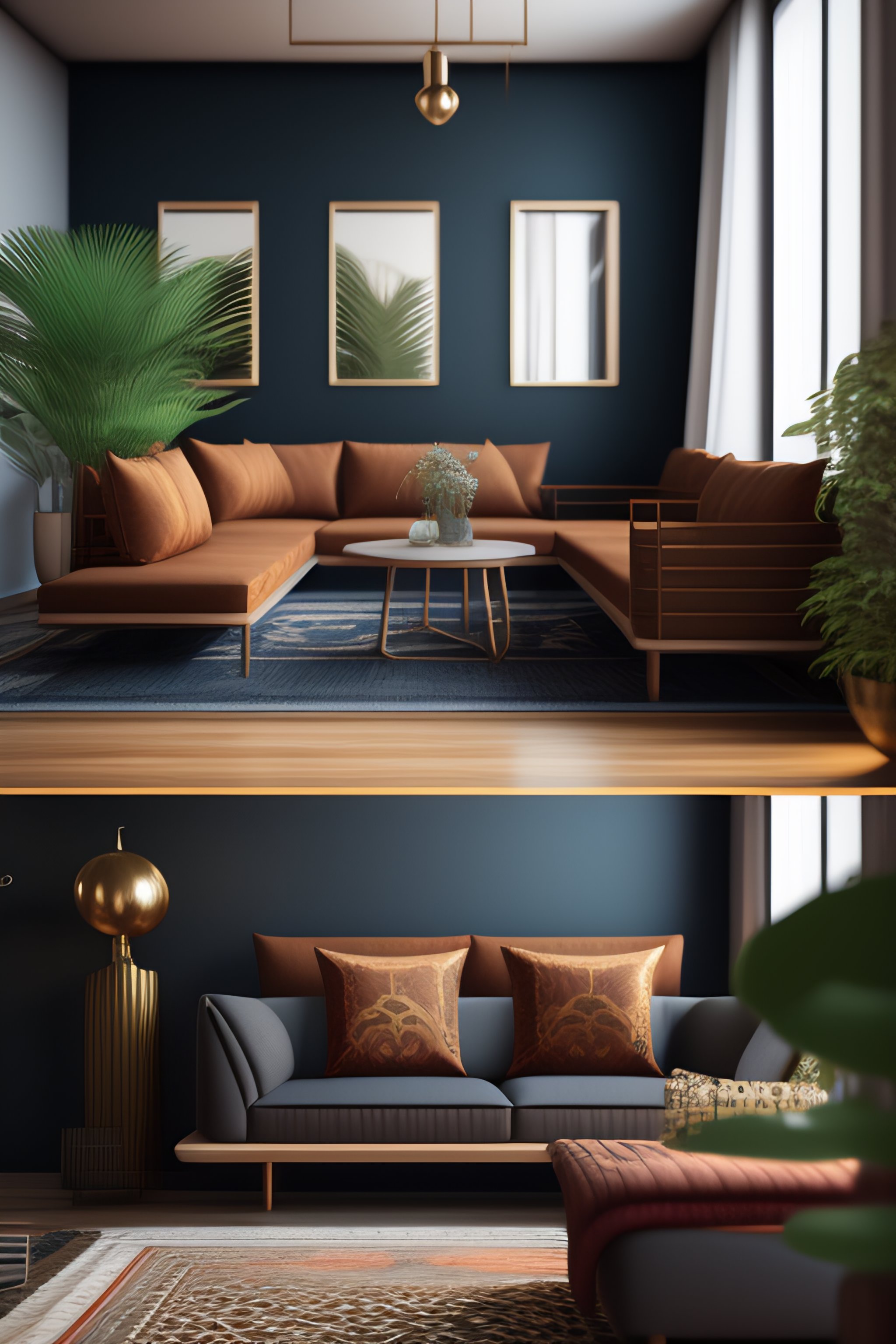 Lexica - Bamboo construction living room interior design with assamese ...