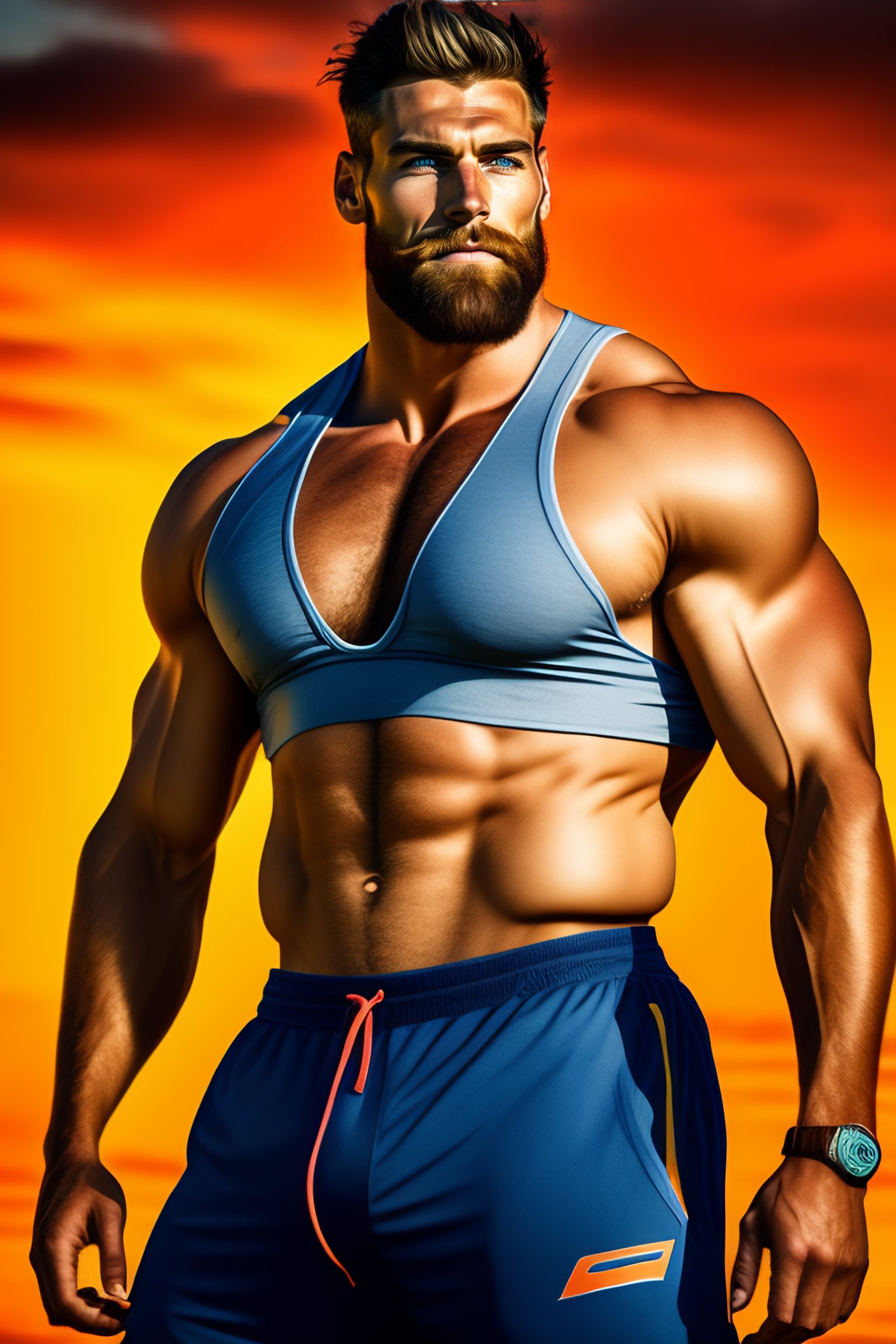 Lexica - Tall and muscular man, standing at about 6'1" with broad shoulders and a sturdy build ...