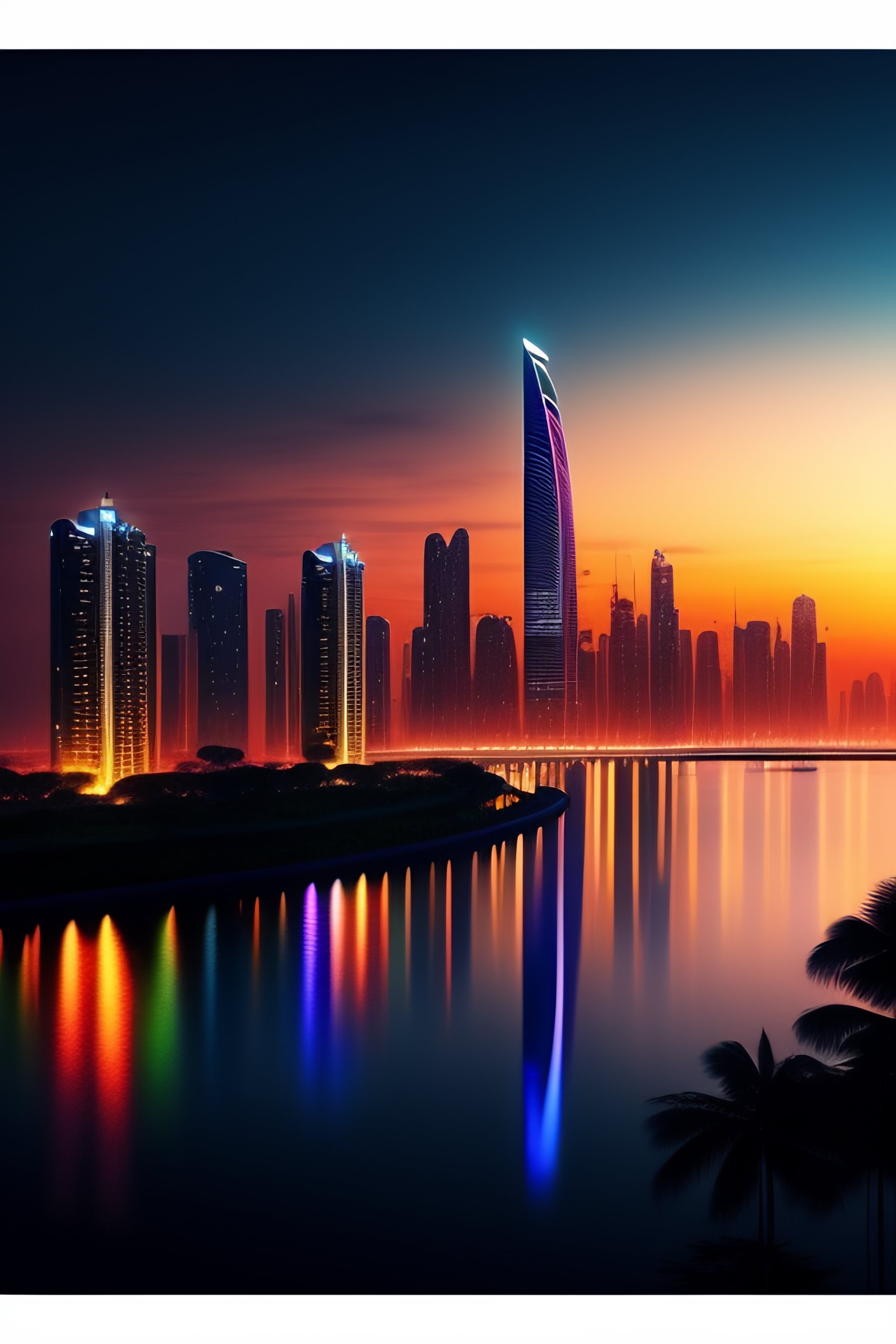 Lexica - Bombay skyline in an epic beautiful sundowner scene, 4K ...