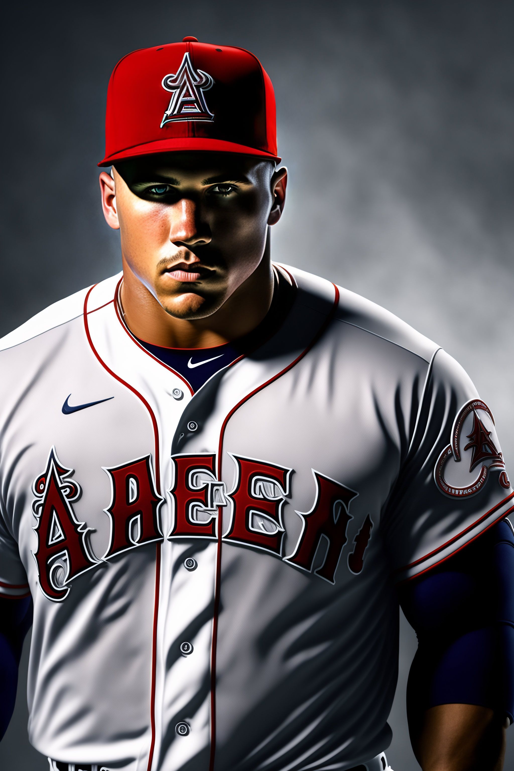 Lexica - Portrait of a ultra realistic mike trout baseball player