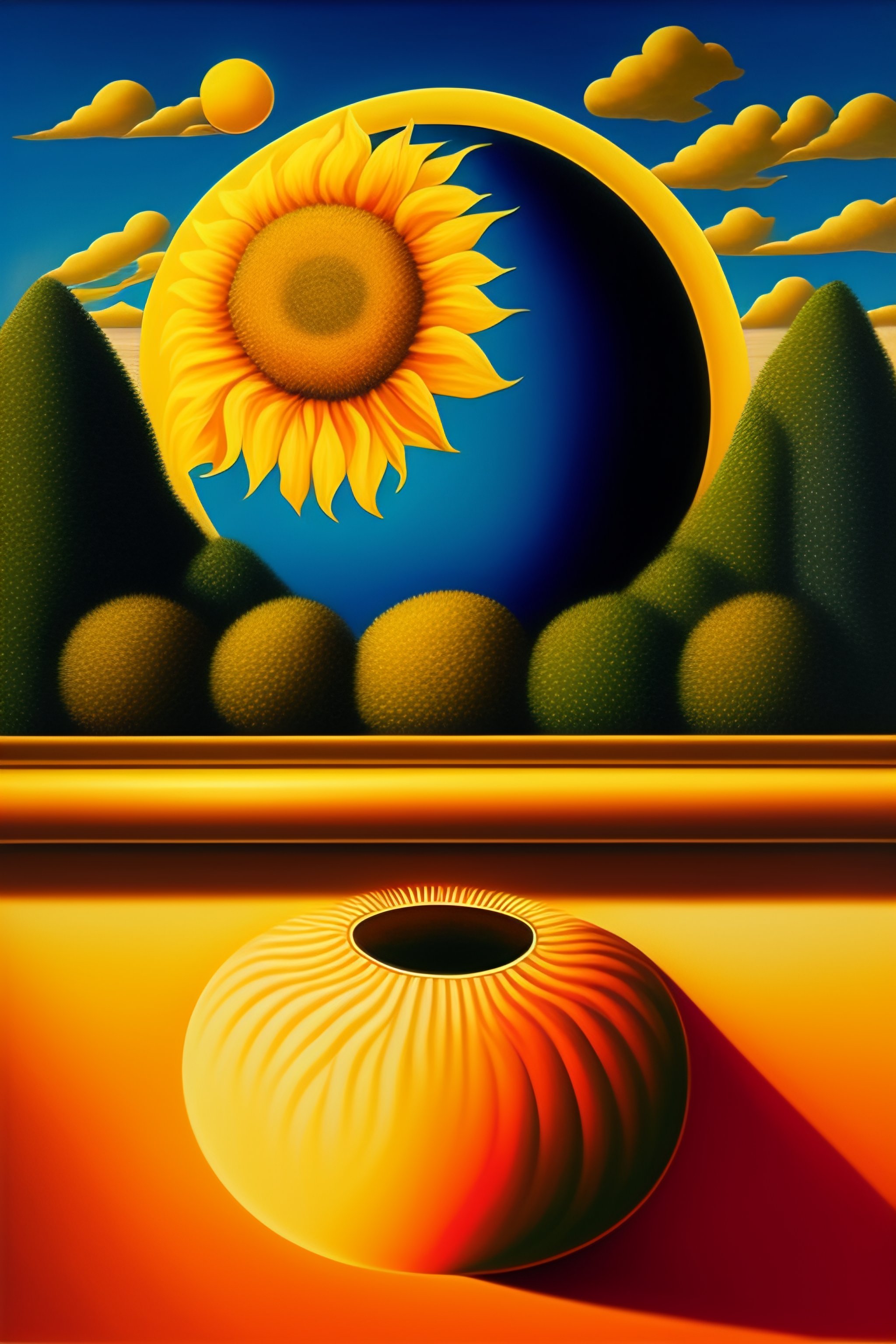 Lexica - The Sun radiates with optimism and positivity. A large, bright ...