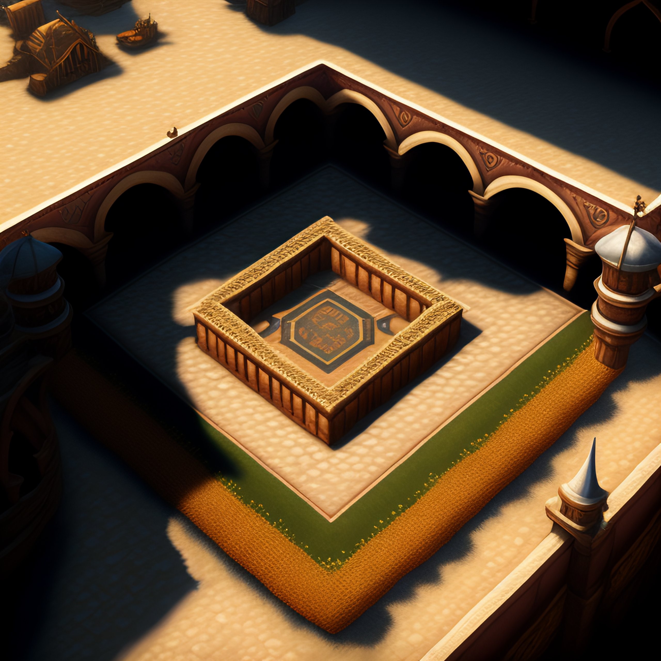 Lexica - Medieval square floor topdown drawn