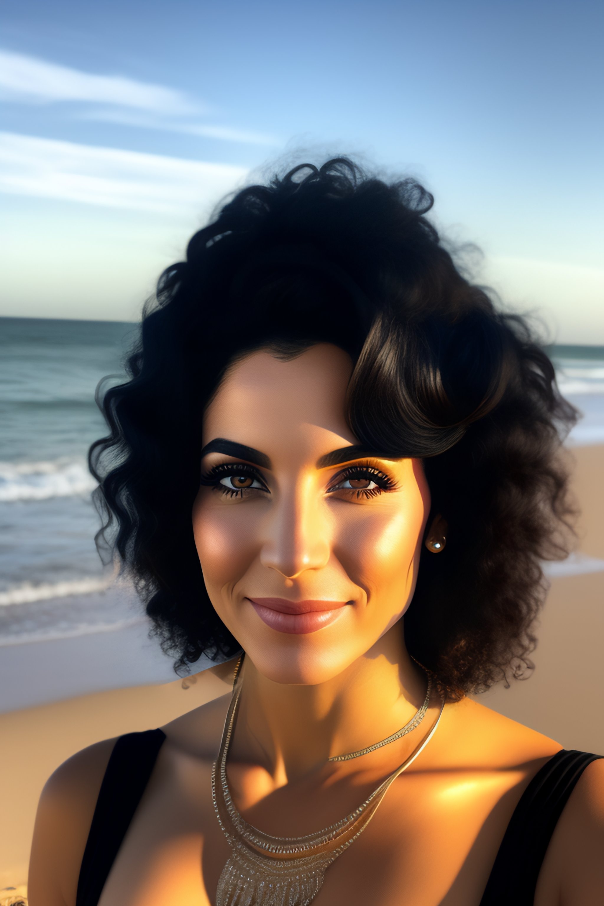 Lexica - Israeli woman in early 30s, short black hair, above average ...