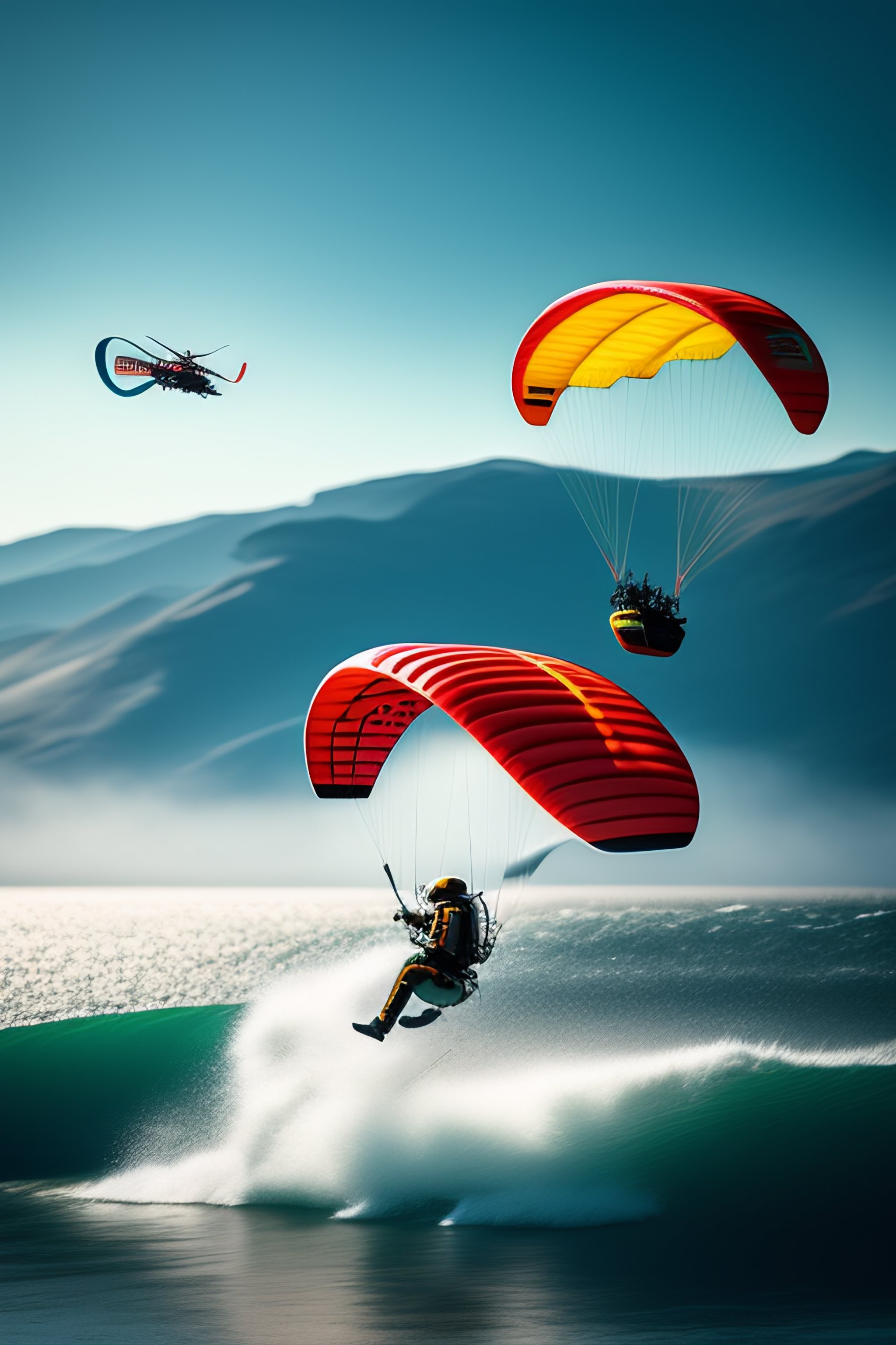 Lexica - Robot surfing paraglider helicopter