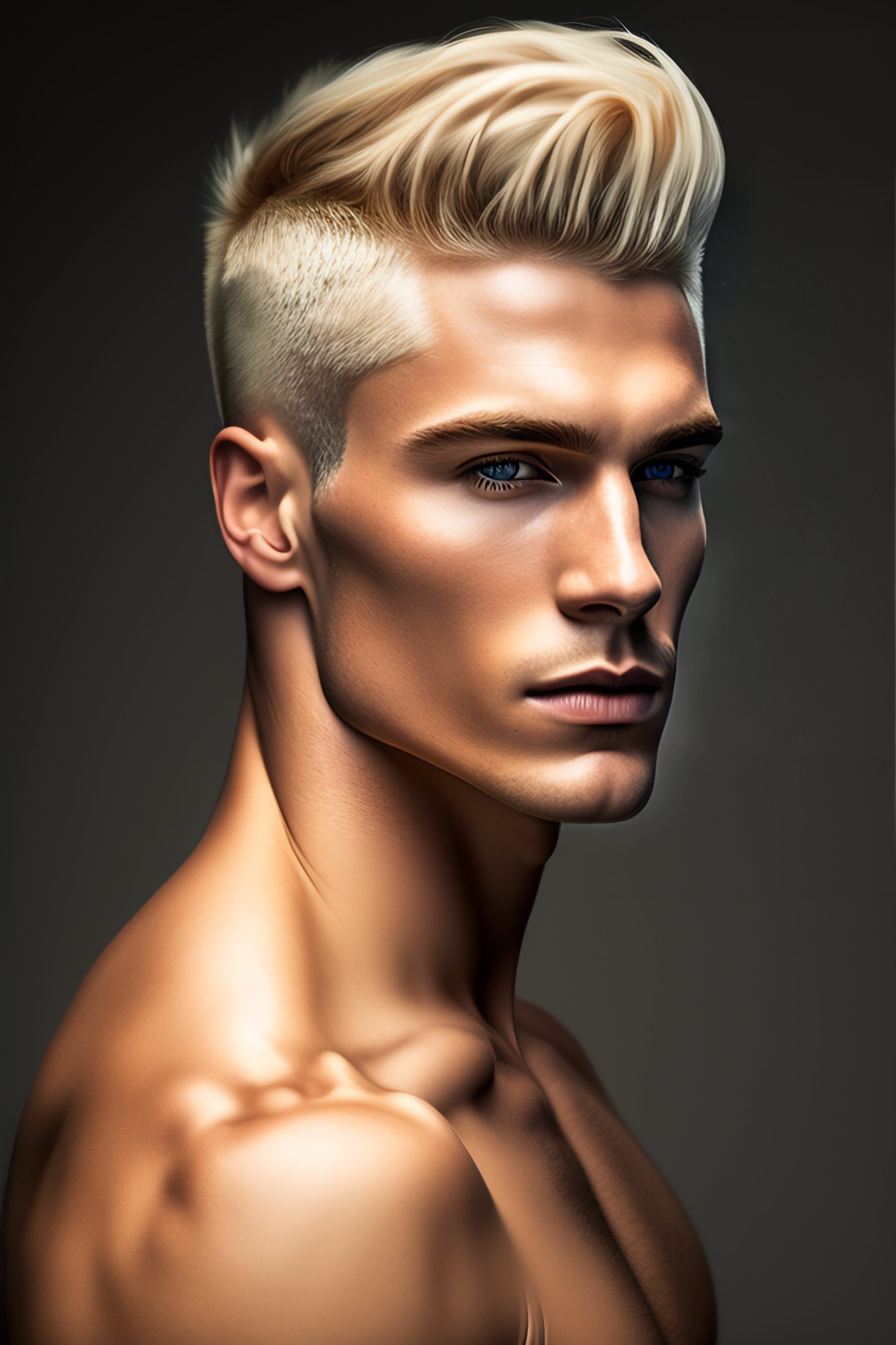 Lexica Portrait Of A Blonde Men With His Head Shaved No Background