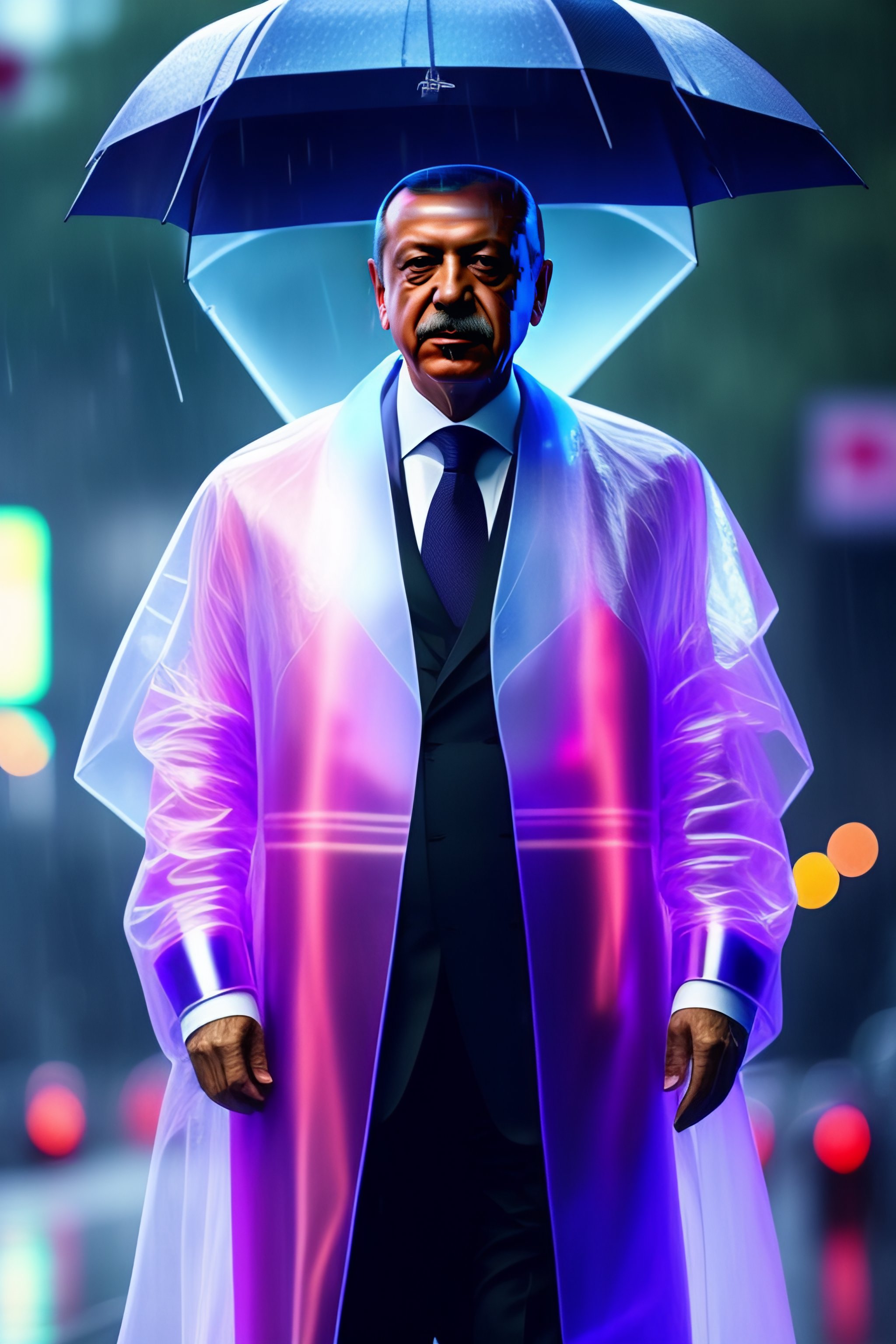 Lexica - Turkey from Recep Tayyip Erdogan wearing transparent raincoat ...