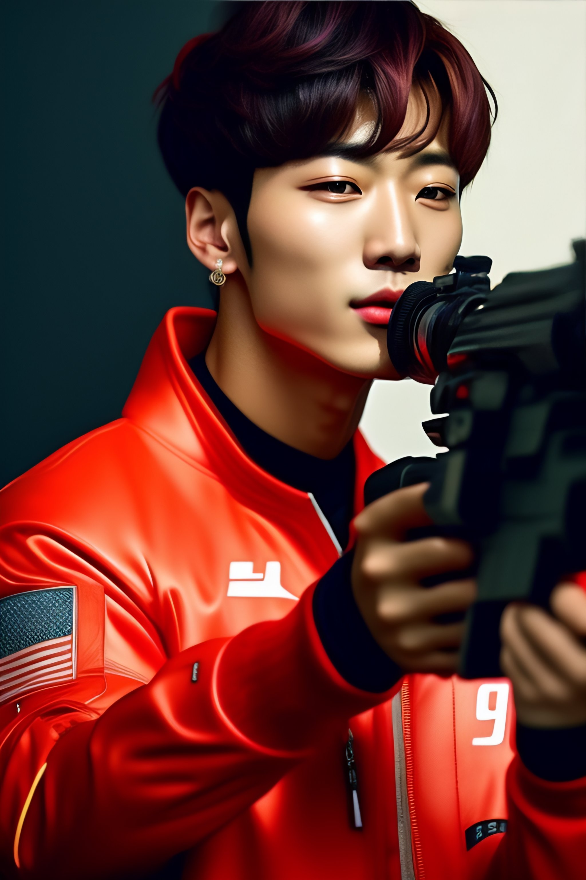 Lexica - BTS Jungkook with gun