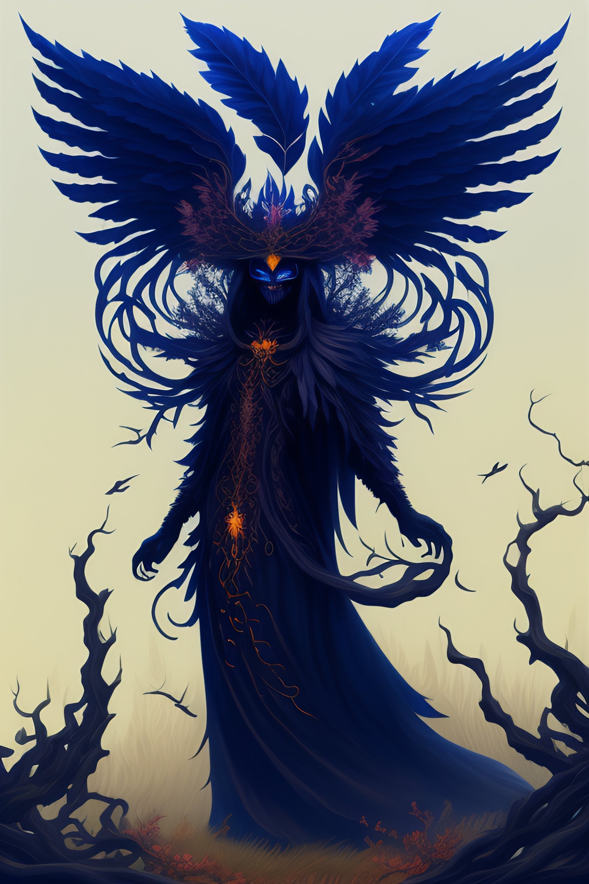 Lexica - Fullbody creature concept bony demon of pride looks like a ...