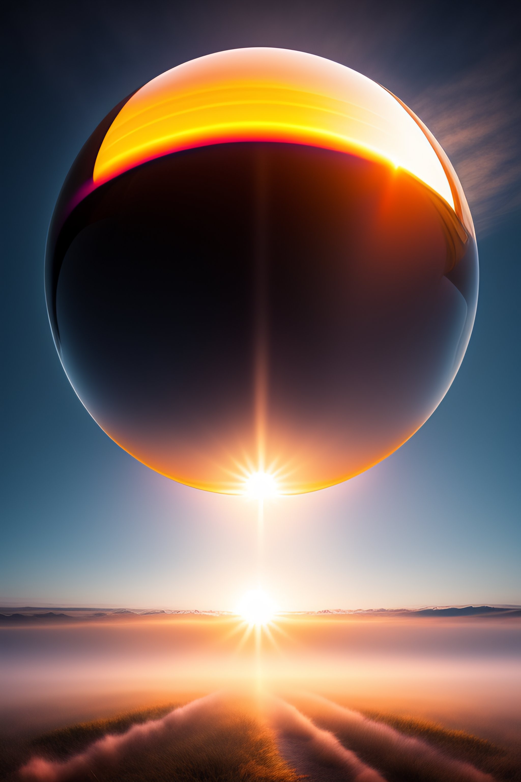 Lexica - Experience the awe-inspiring sight of an enormous sun ...