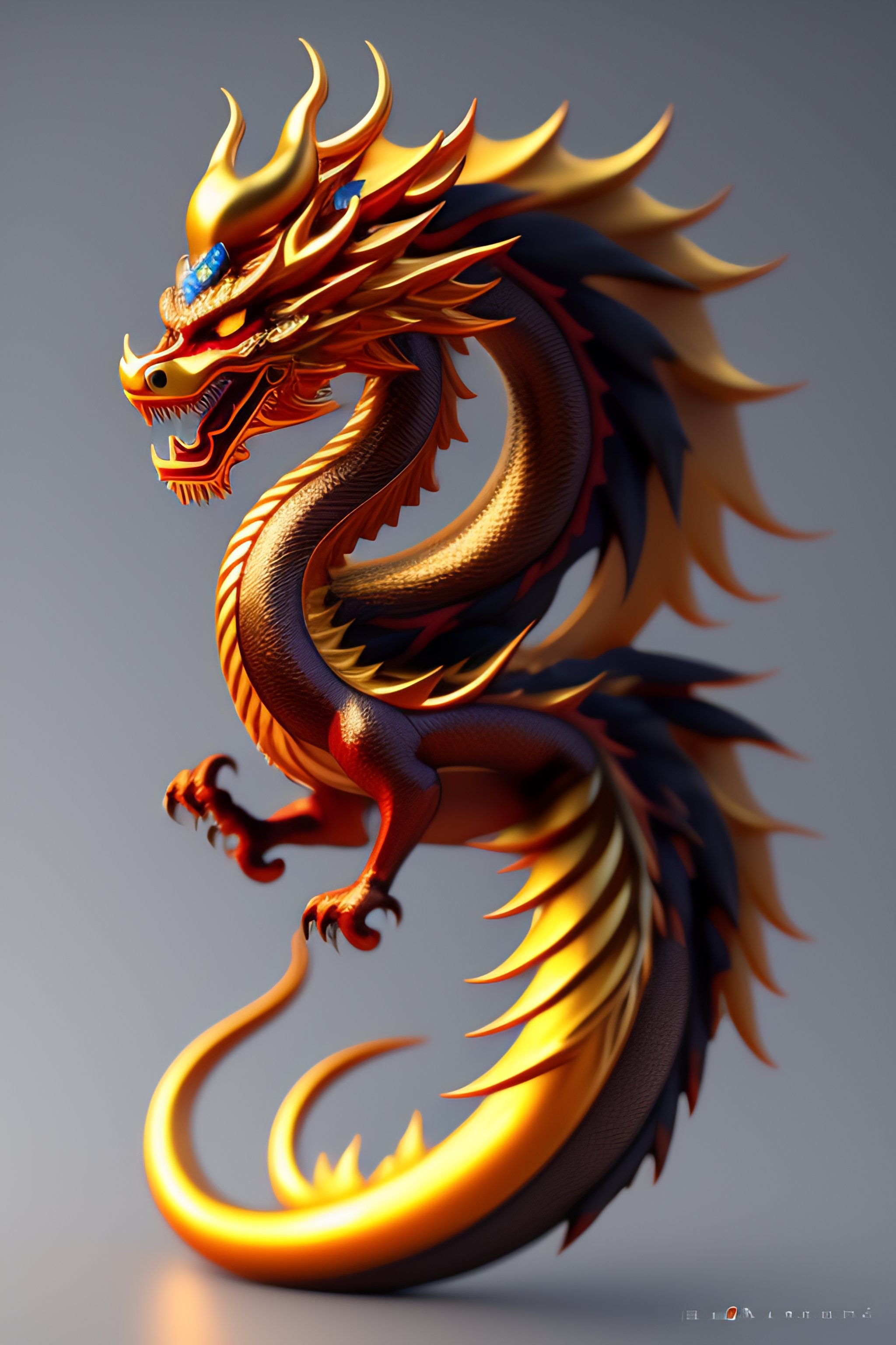 Lexica - A tribal Chinese dragon tattoo by Eiichiro Oda, low poly ...