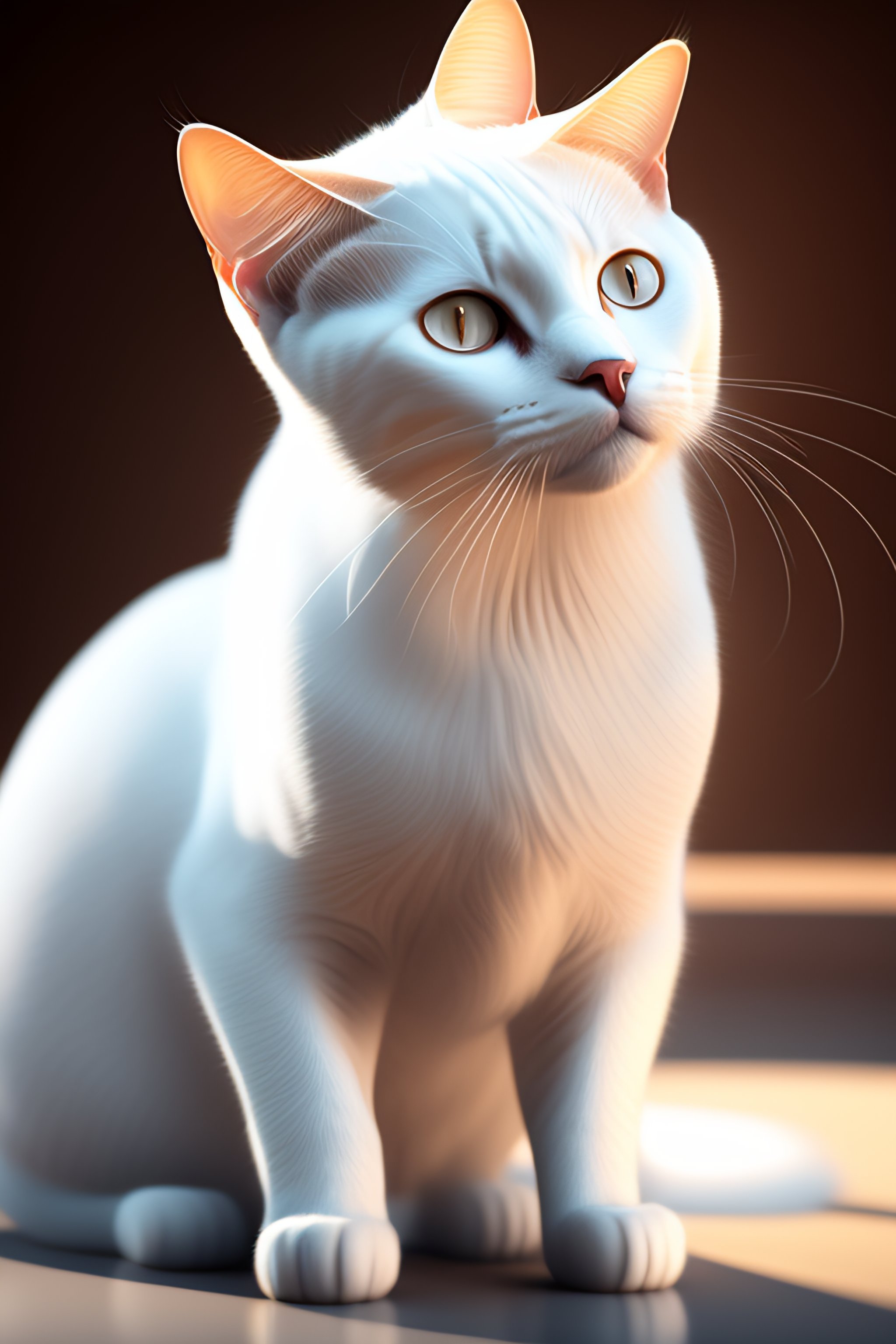 Lexica - A white Cat with a gentlemen hat showing pouch of the cat , 4k ...