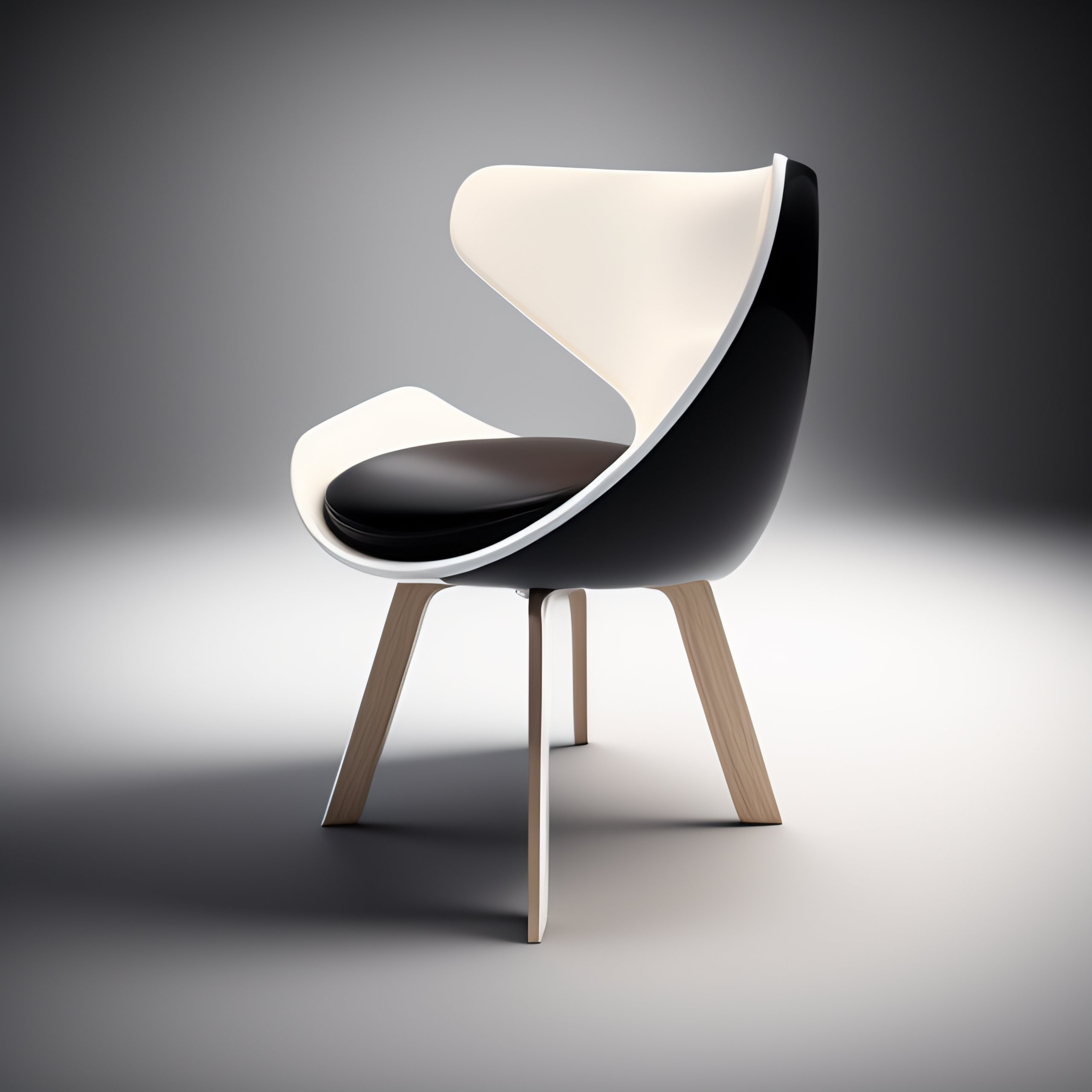 Lexica - Minimalistic modernistic chair made from camel bone, black ...