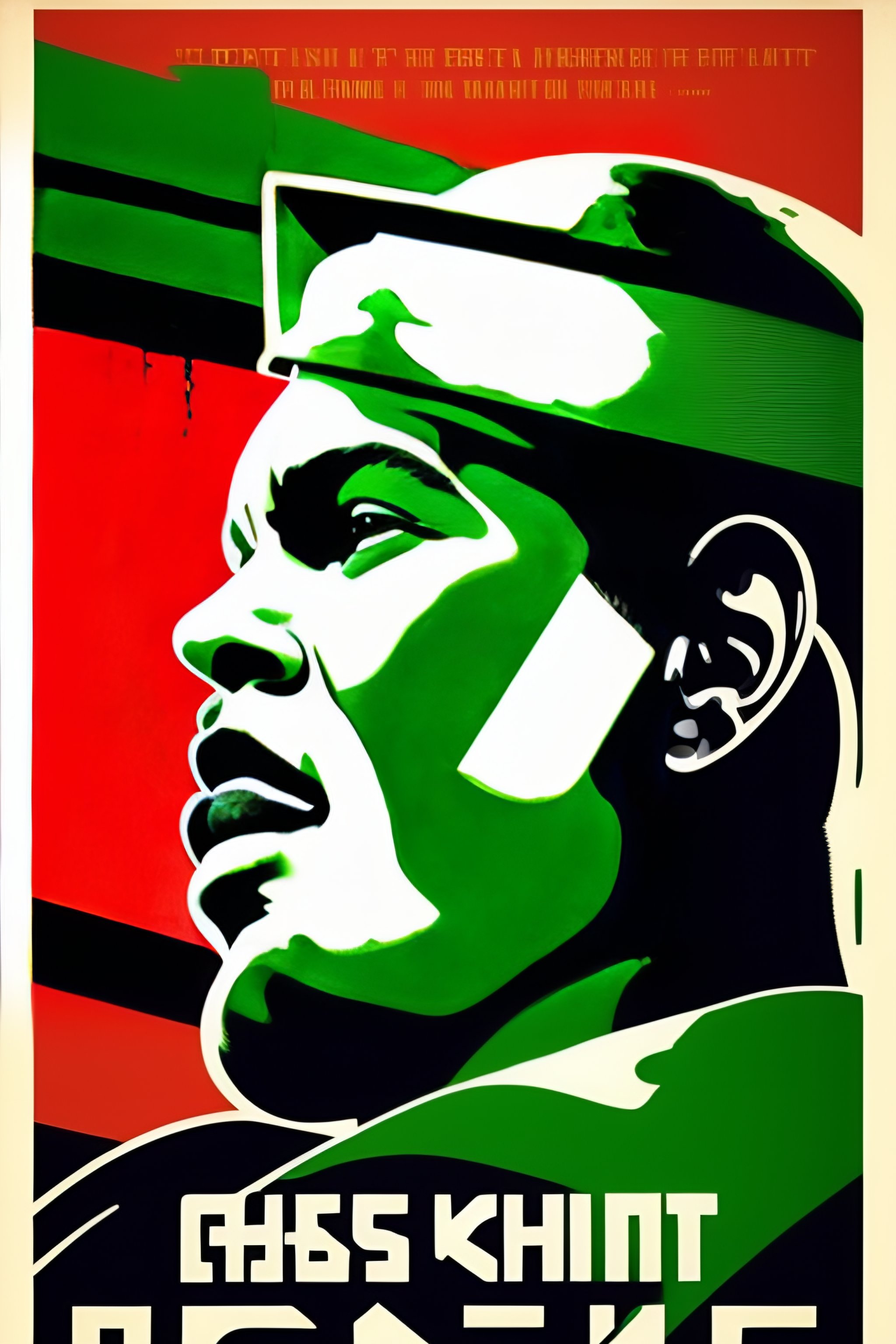 Lexica - Street art poster inspire by communist propaganda, green ...