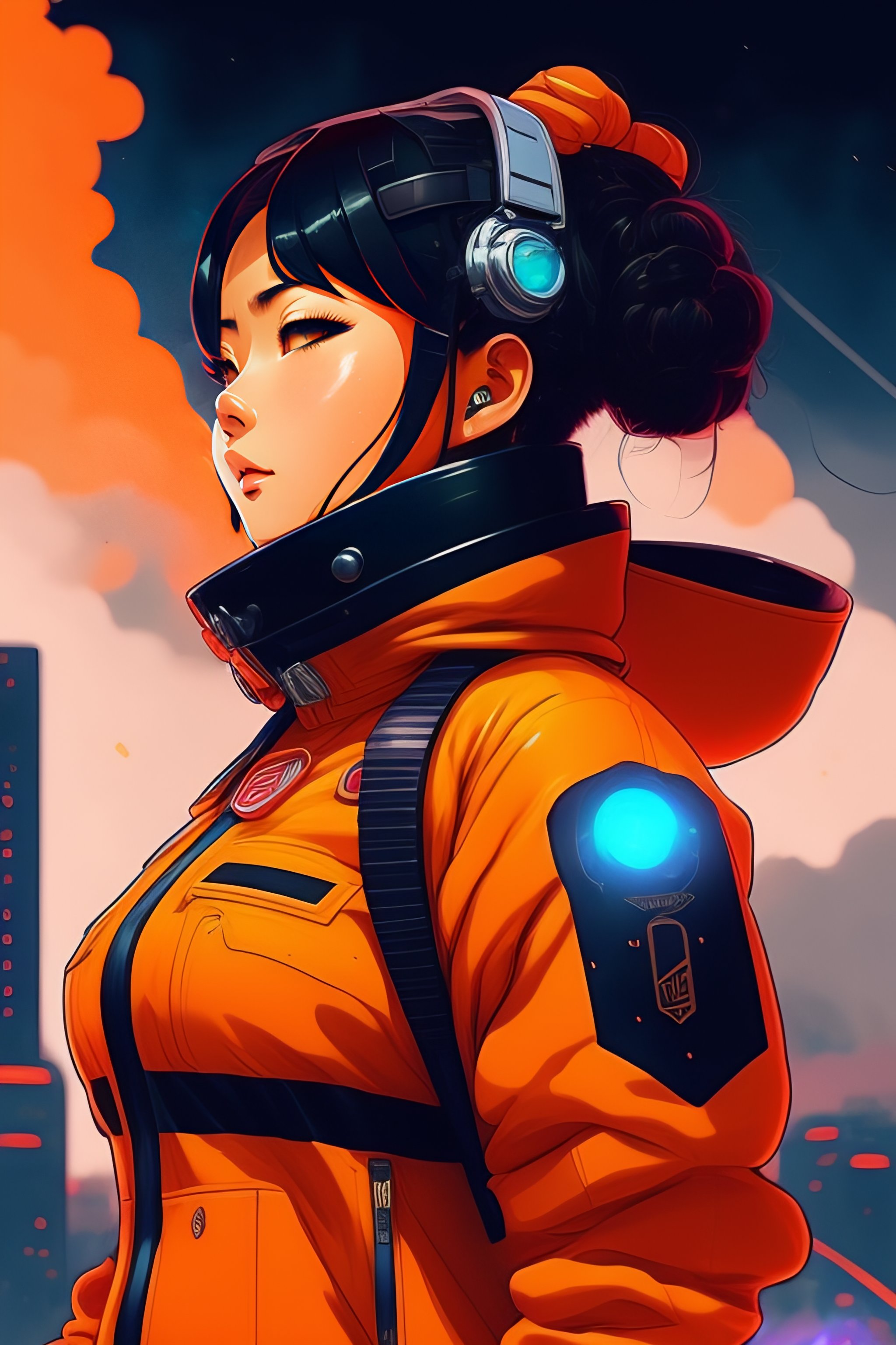 Lexica - A firefighter cyborg ,style of Laurie Greasley, studio ghibli ...