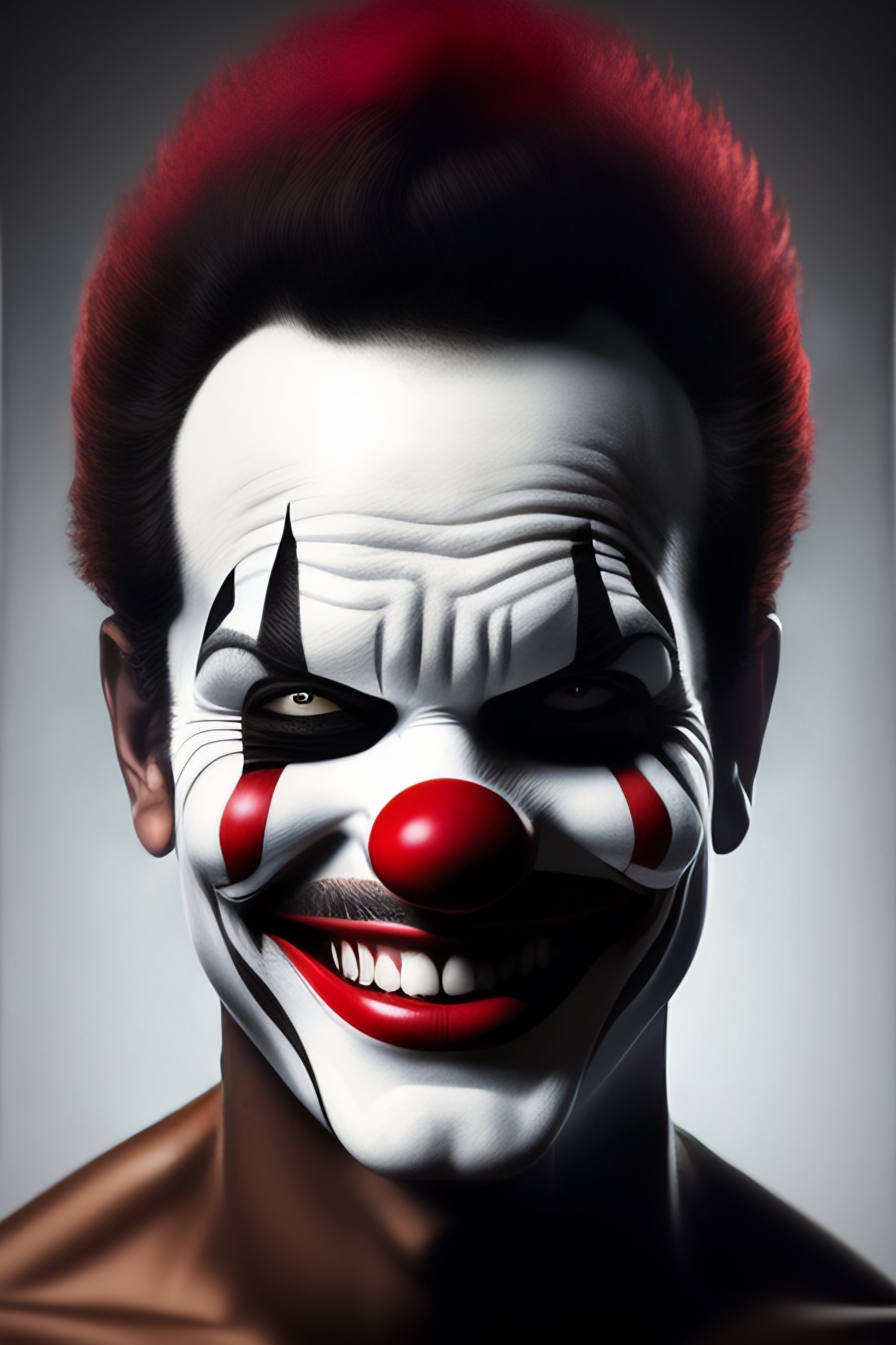 Lexica - Cara de payaso, clown, hombre, carboncillo, blanco y negro ...