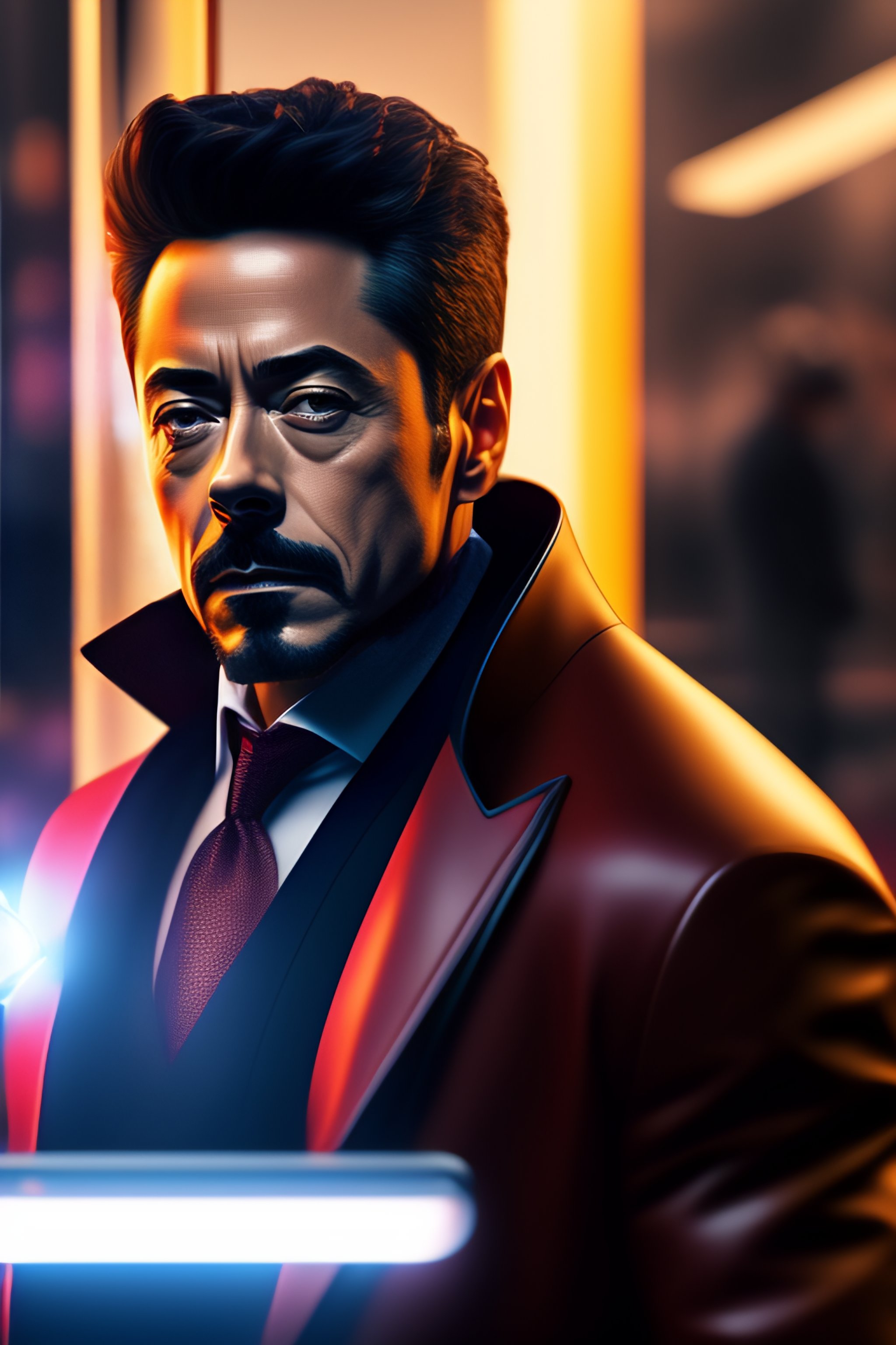 Lexica - Tony Stark working at the Genius Bar in an Apple store at ...