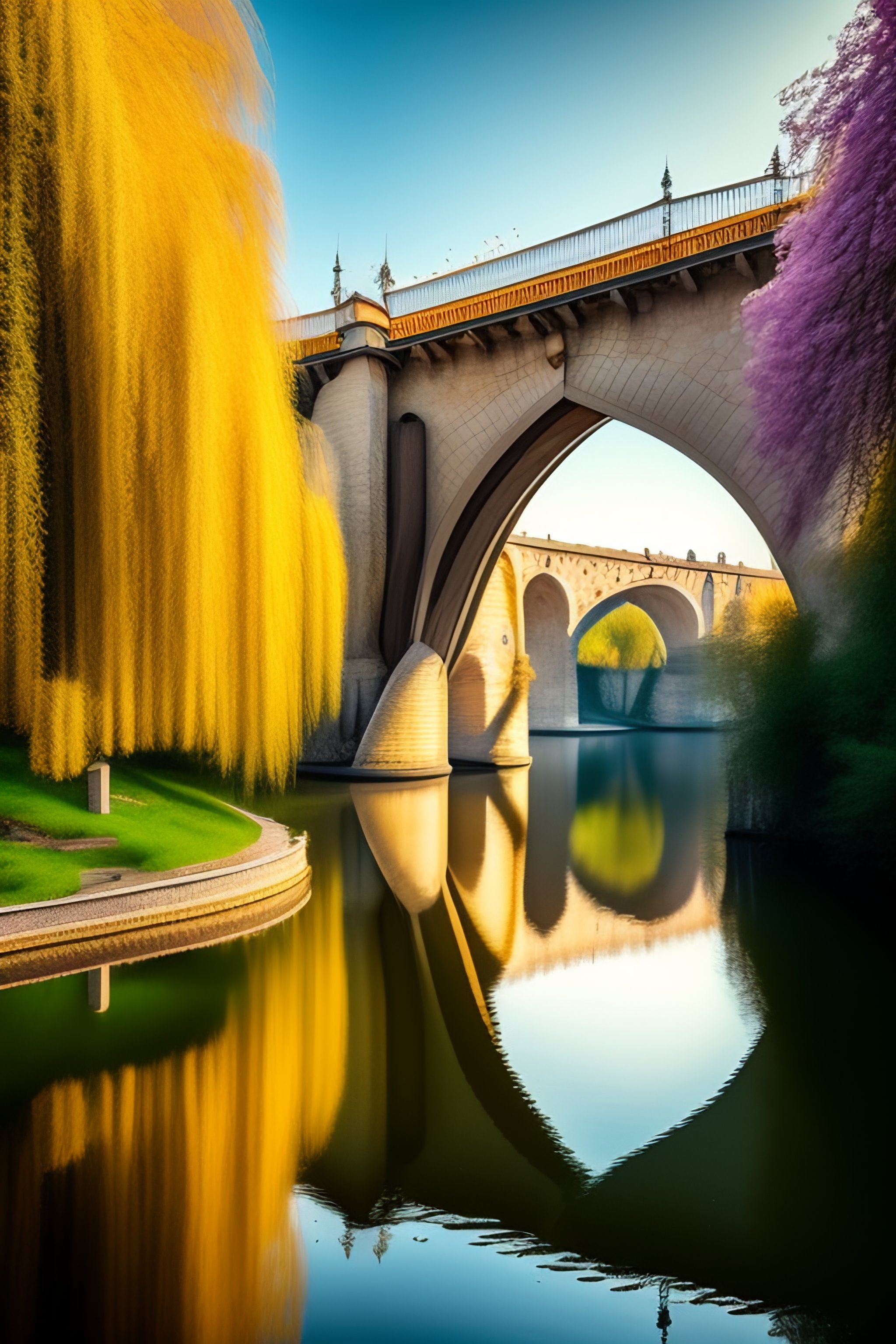 Lexica - Győr in the spring, the Kossuth bridge above the Mosoni Duna ...