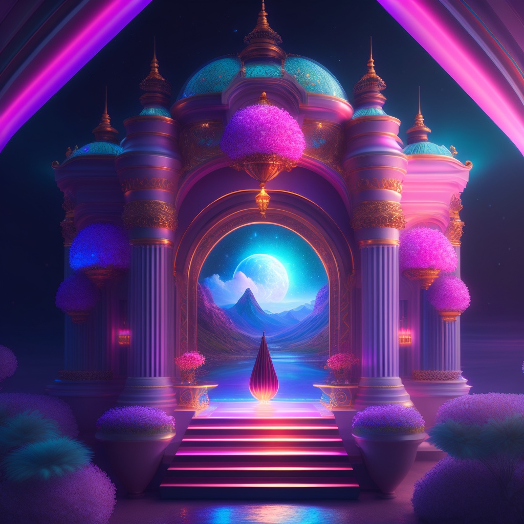 Lexica - DMT dream, fantasy world, neon glow, 8k photographic style ...